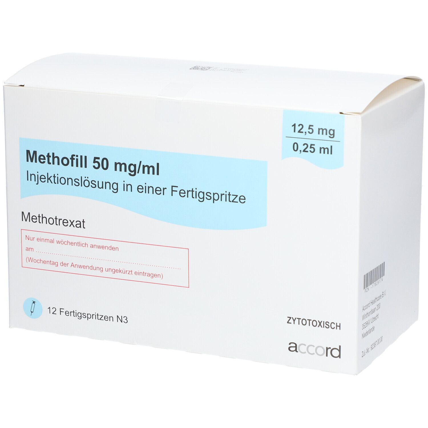 METHOFILL 12,5 mg (50 mg/ml) Inj.-Lsg.i.e.F.-Sp. 12 St mit dem E-Rezept ...