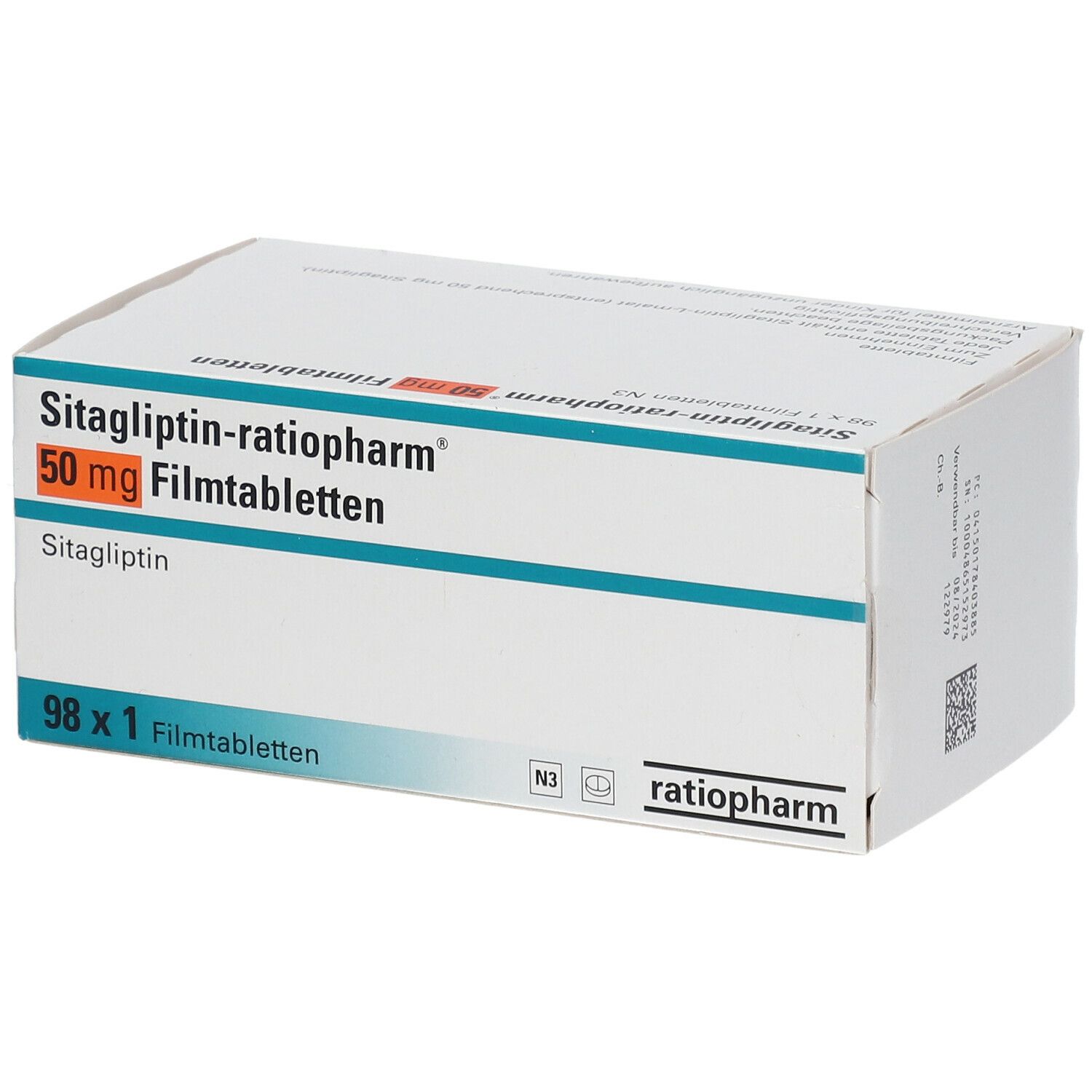Sitagliptin-ratiopharm® 50 mg 98 St mit dem E-Rezept kaufen - Shop Apotheke