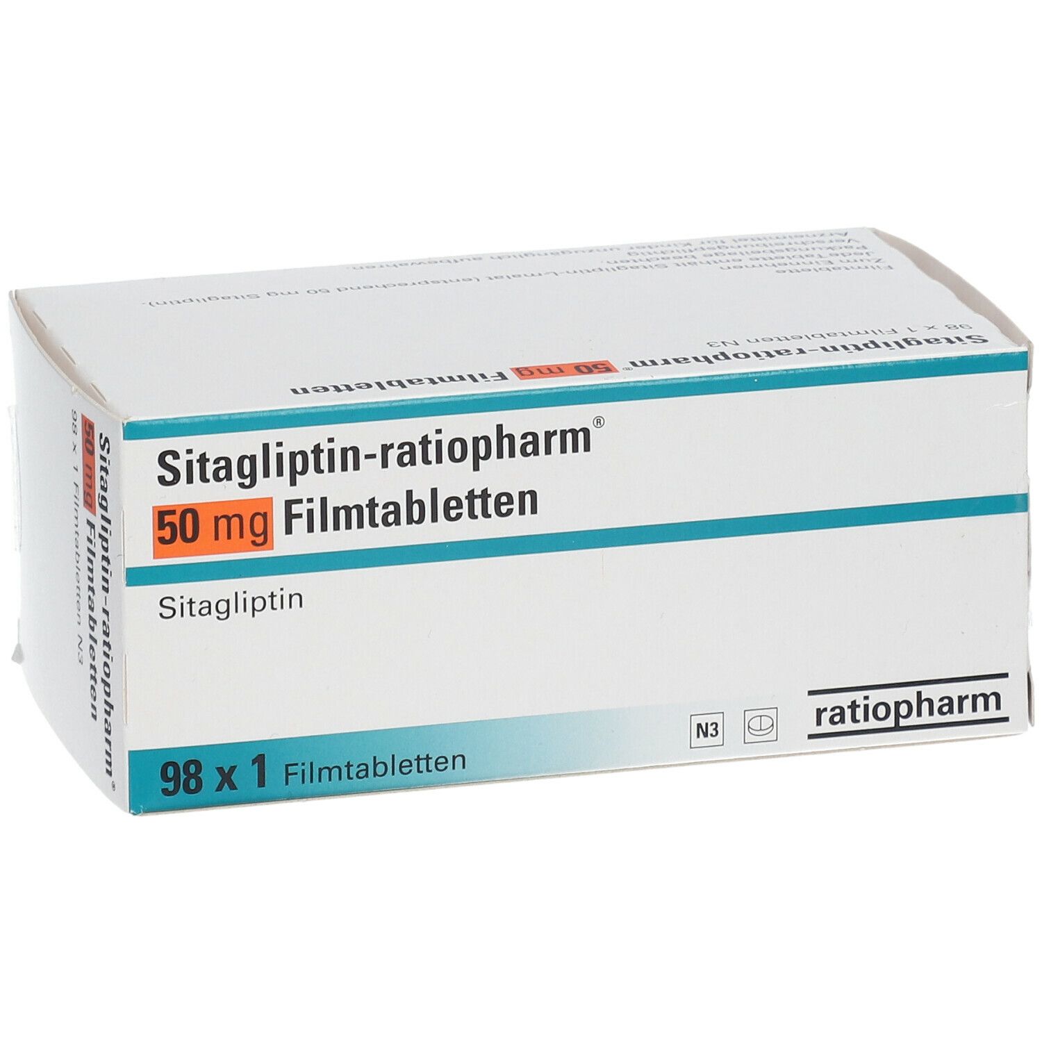 Sitagliptin-ratiopharm® 50 mg 98 St mit dem E-Rezept kaufen - Shop Apotheke