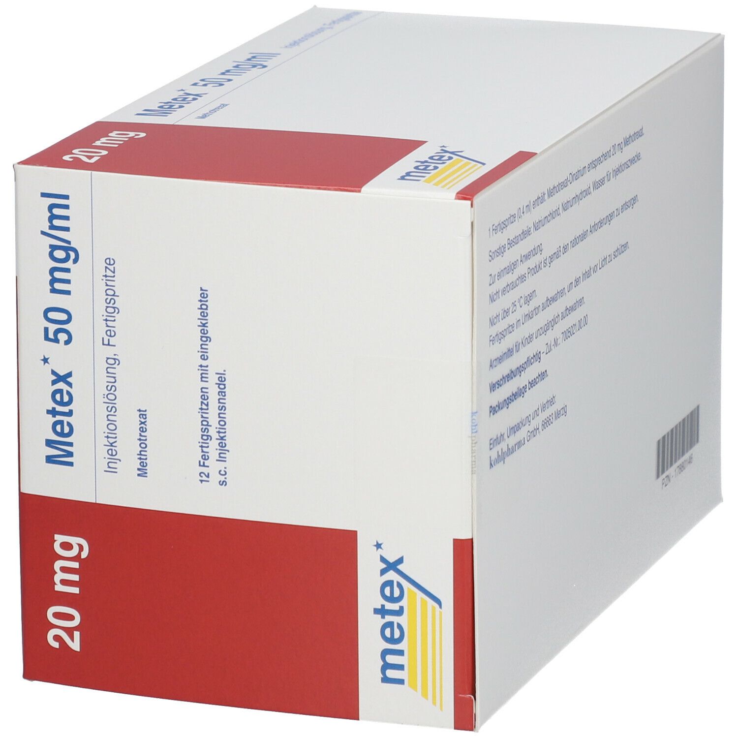 METEX FS 20 mg (50mg/ml) Inj.-Lösung Fertigspr. 12 St mit dem E-Rezept ...