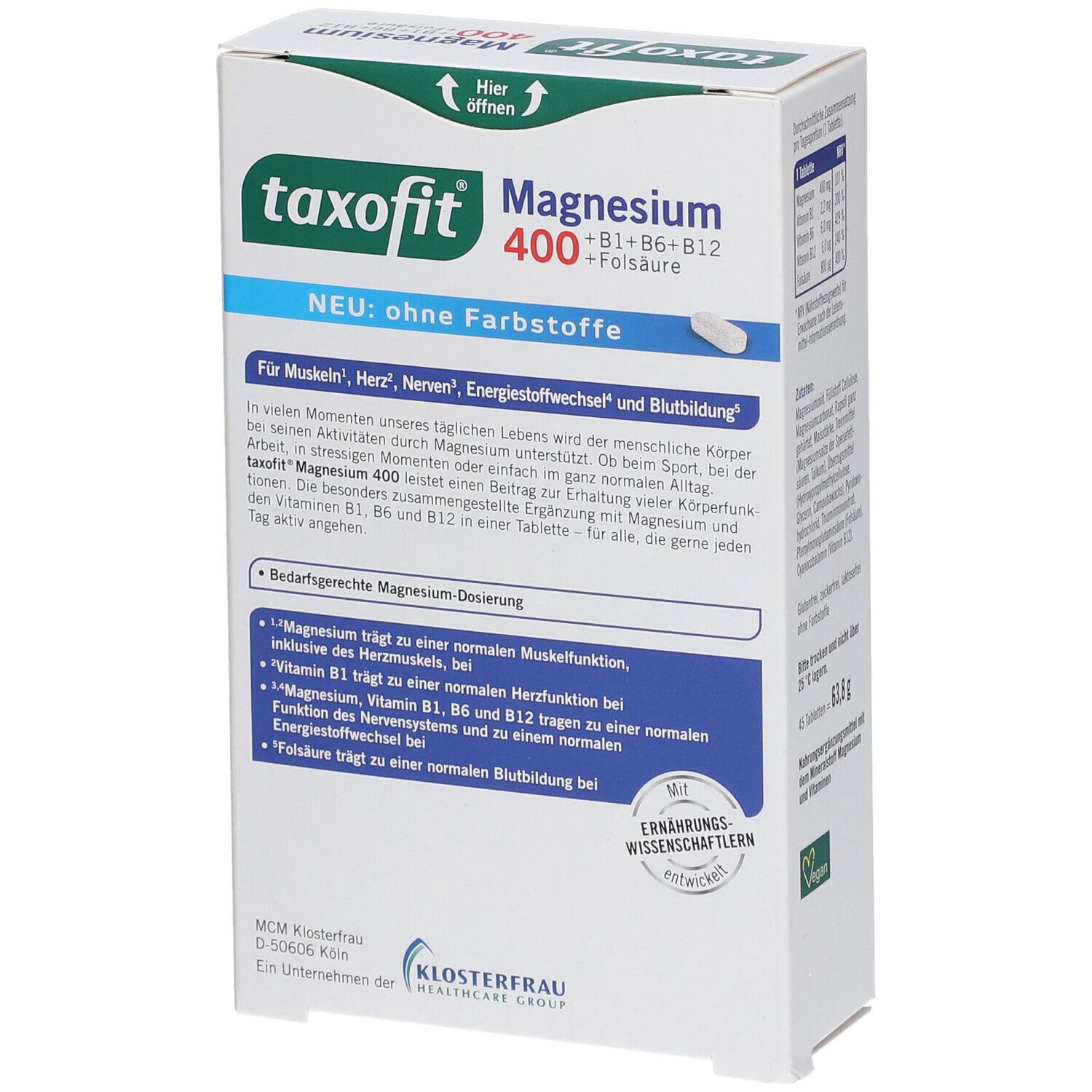 taxofit® Magnesium 400 45 St - shop-apotheke.com