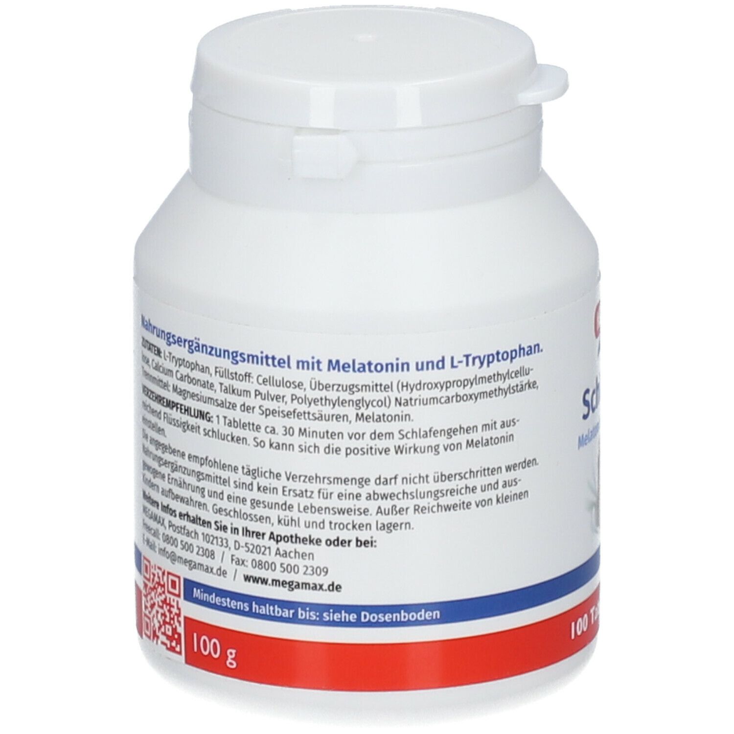 MEGAMAX® Melatonin + L-Tryptophan 100 St - Shop Apotheke