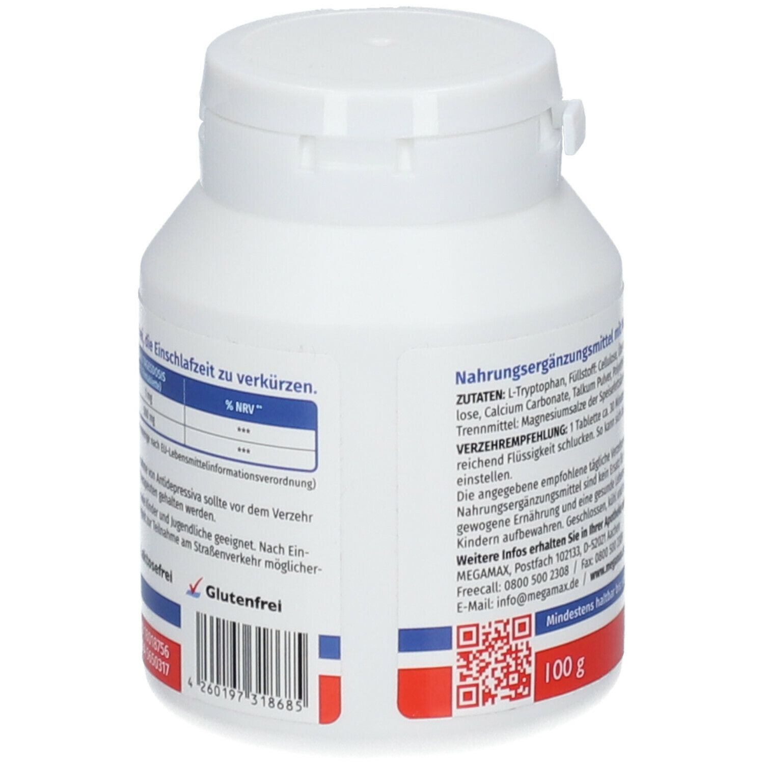 MEGAMAX® Melatonin + L-Tryptophan 100 St - Shop Apotheke