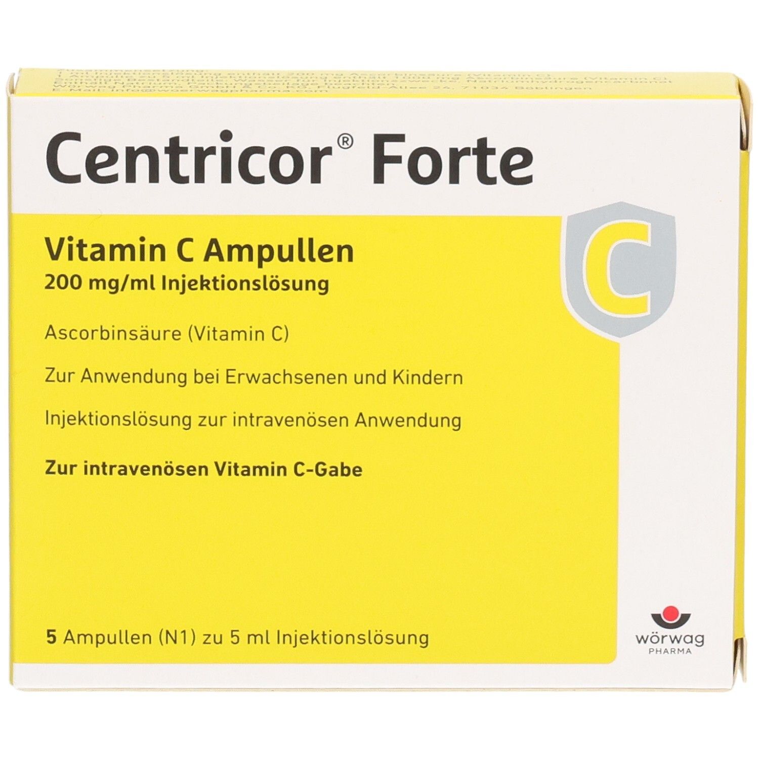 Centricor ® Forte Vitamin C Ampullen 200 mg/ml Injektionslösung 5x5 ml ...