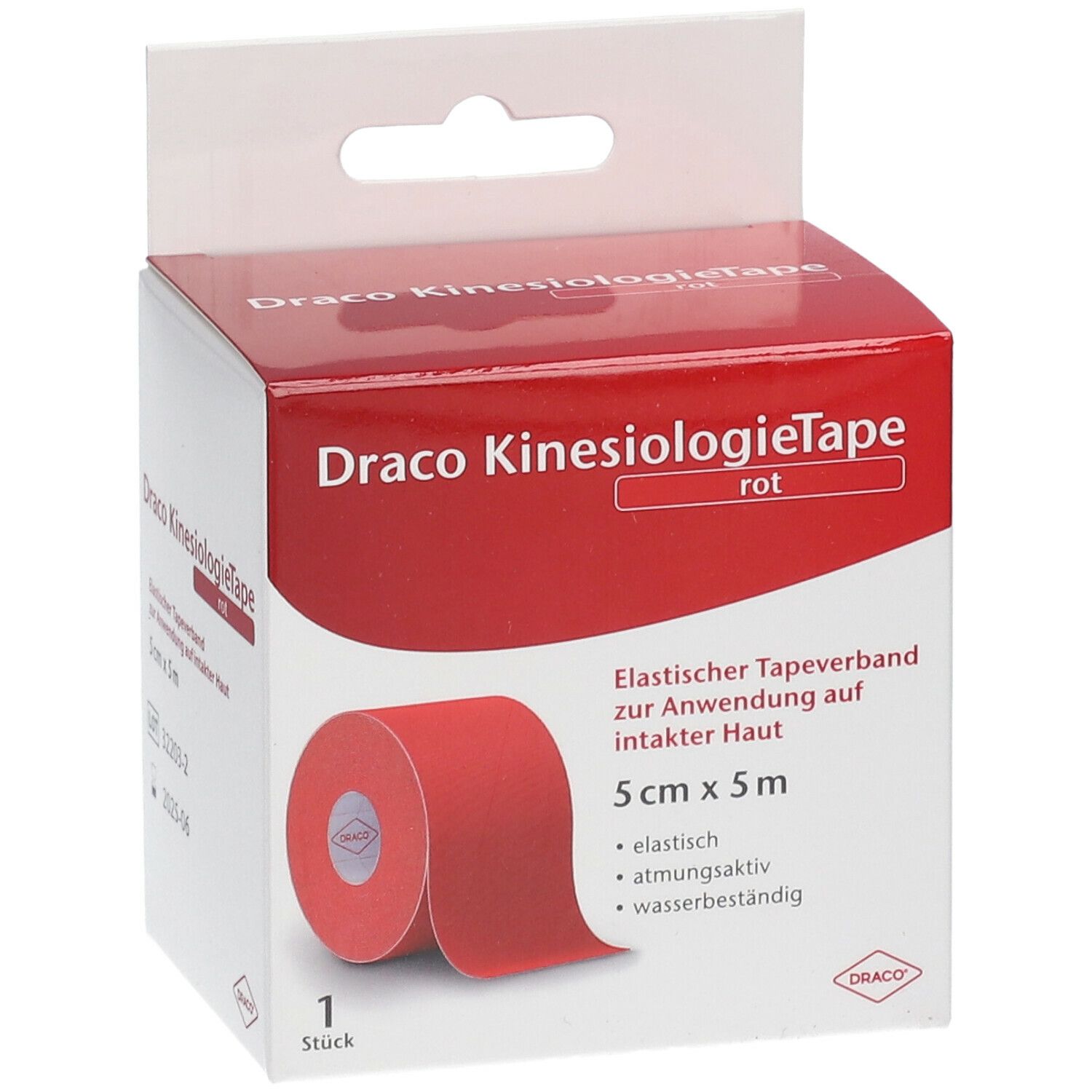Draco KinesiologieTape 5 cm x 5 m Rot 1 St - shop-apotheke.at