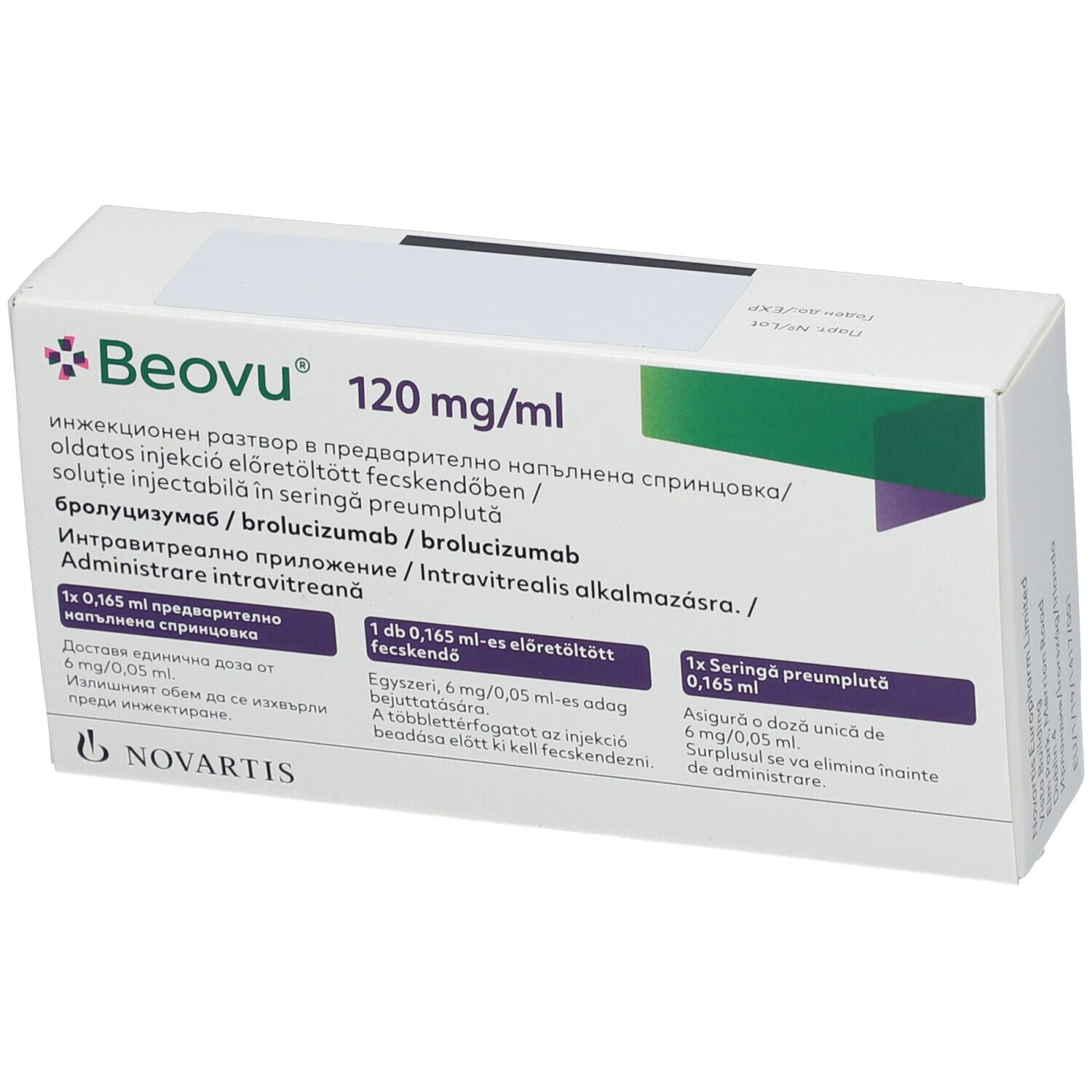 BEOVU 120 mg/ml Injektionslösung i.e.Fertigspritze 1 St mit dem E ...