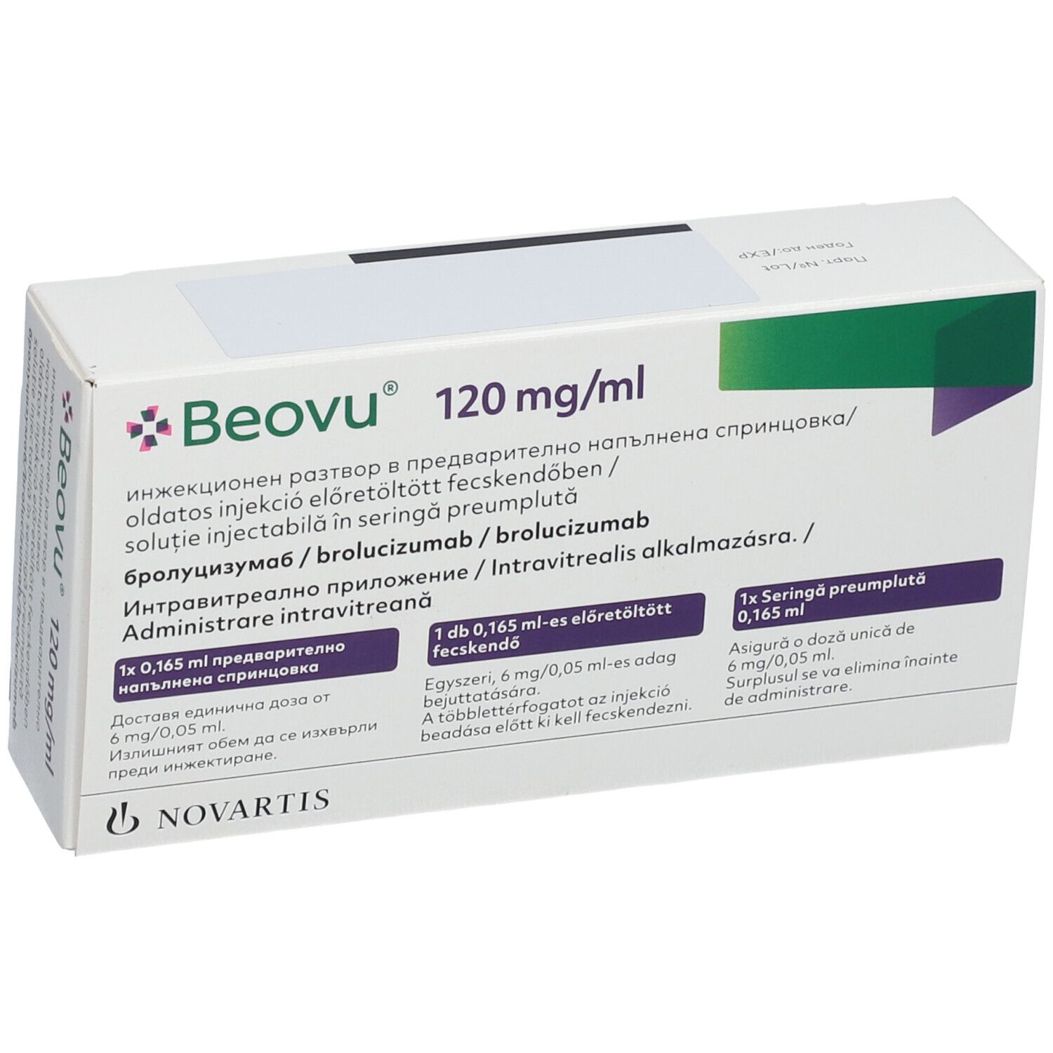 BEOVU 120 mg/ml Injektionslösung i.e.Fertigspritze 1 St mit dem E ...