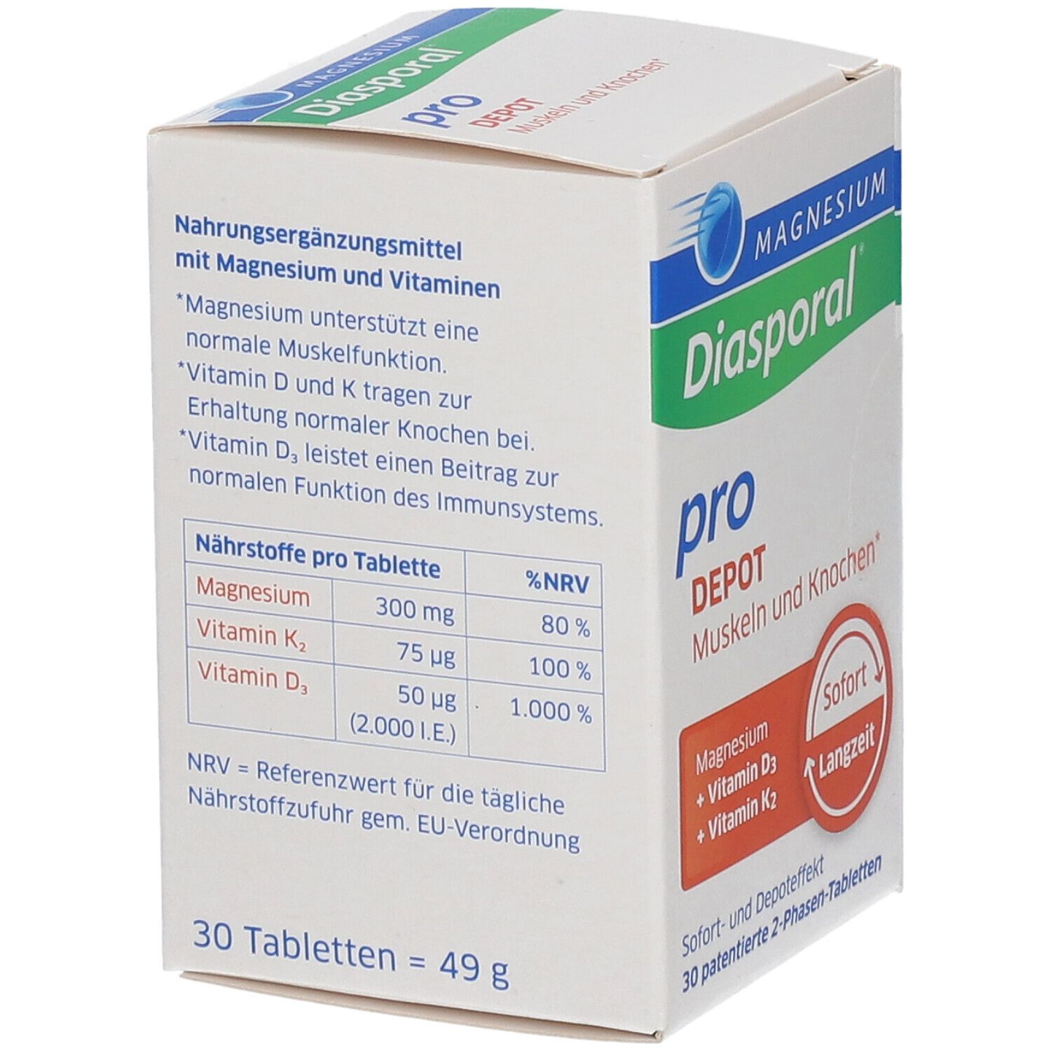 Magnesium-Diasporal® Pro DEPOT Muskeln und Knochen 30 St - shop ...