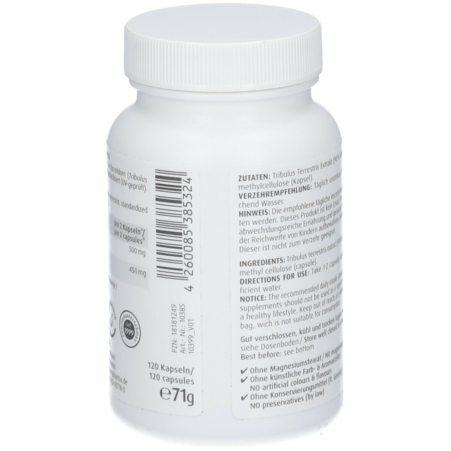 ZeinPharma® Tribulus Terrestris Extrakt 120 St - Shop Apotheke
