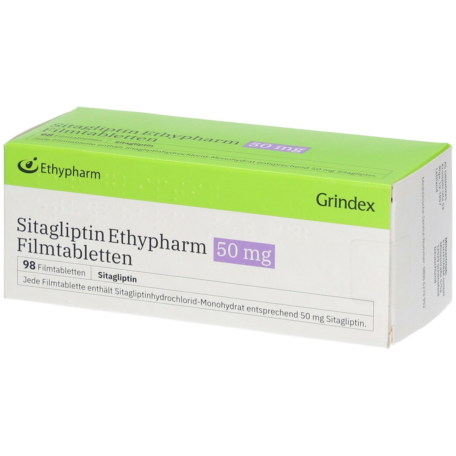 SITAGLIPTIN Ethypharm 50 mg Filmtabletten 98 St mit dem E-Rezept kaufen ...