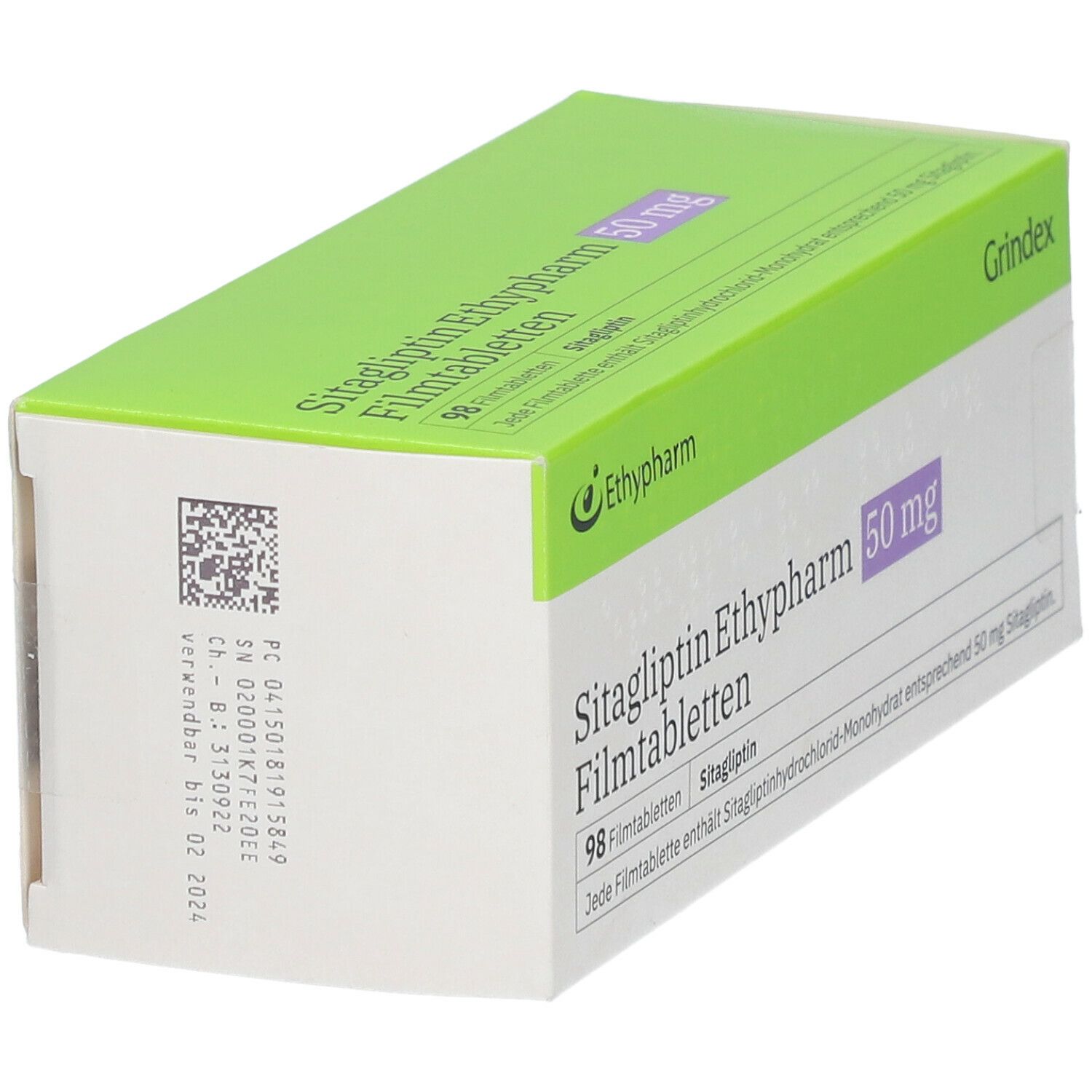 SITAGLIPTIN Ethypharm 50 mg Filmtabletten 98 St mit dem E-Rezept kaufen ...