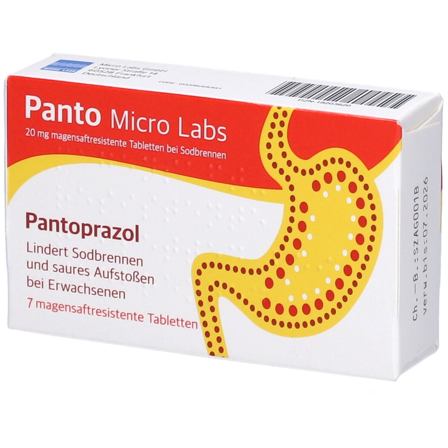 Panto Micro Labs 20 mg 7 Tabletten 7 St - Shop Apotheke