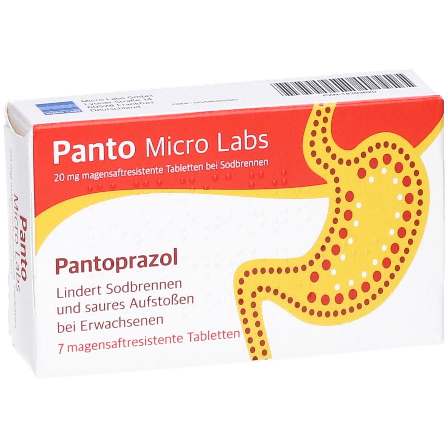 Panto Micro Labs 20 mg 7 Tabletten 7 St - Shop Apotheke