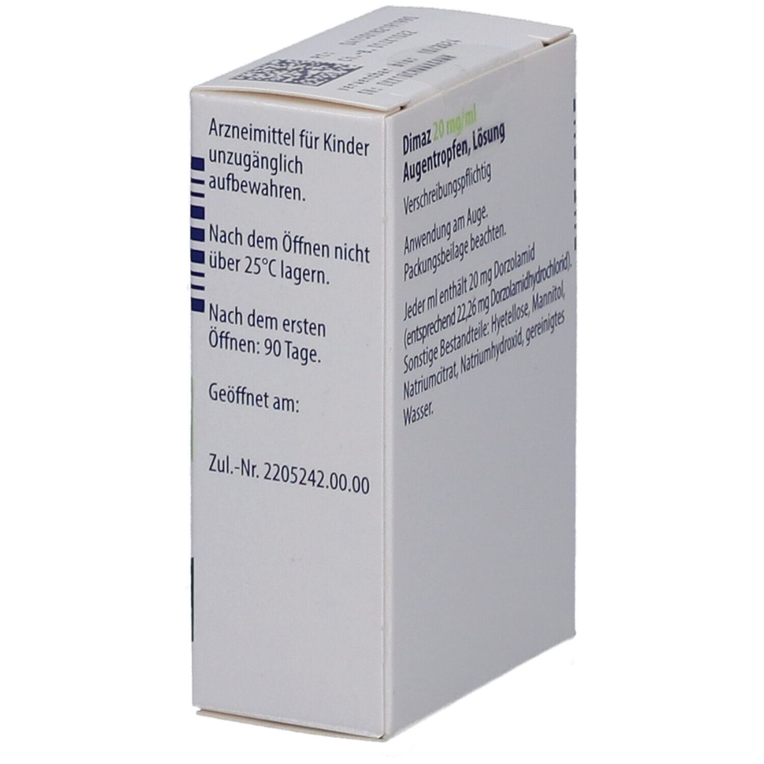 DIMAZ 20 mg/ml Augentropfen Lösung unkonserviert 1x10 ml mit dem E ...