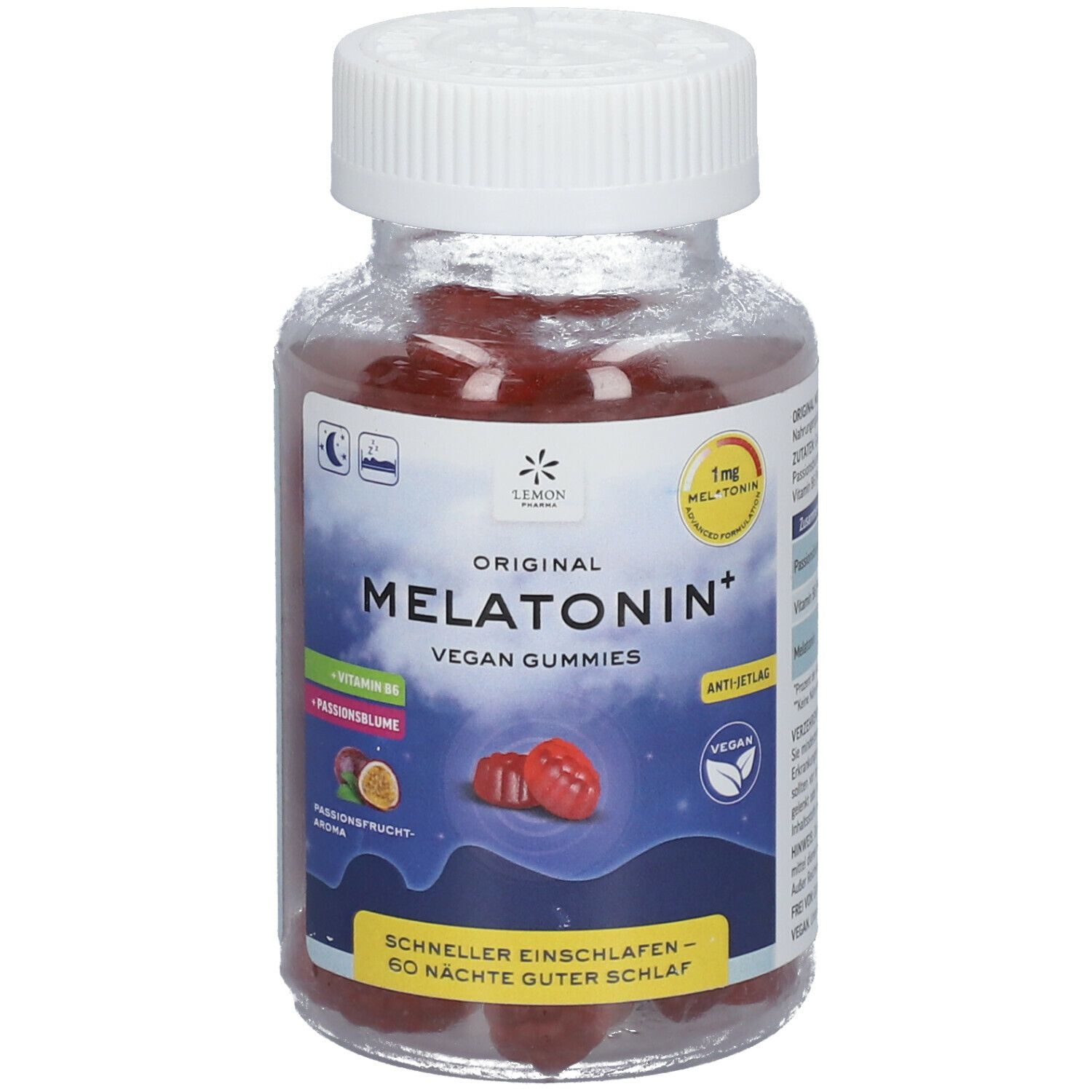 Lemon Pharma Melatonin+ vegan Gummies 60 St - SHOP APOTHEKE