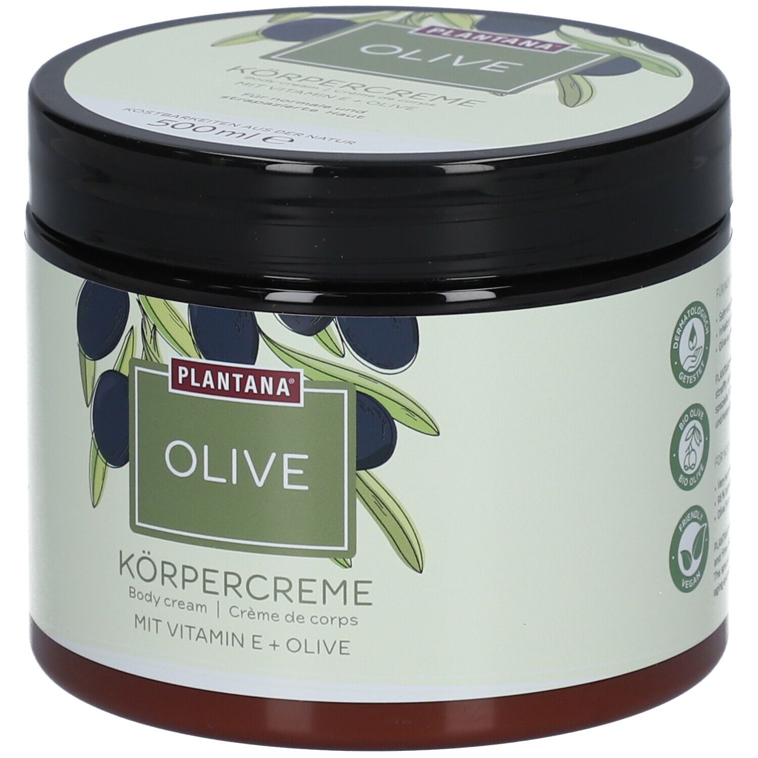 PLANTANA® Olive Körpercreme Vitamin E 500 ml - Shop Apotheke