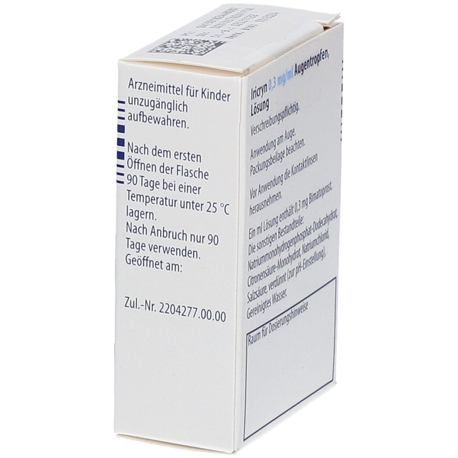 IRICRYN 0,3 mg/ml Augentropfen Lsg.unkonserviert 1x9 ml mit dem E-Rezept kaufen - Shop Apotheke