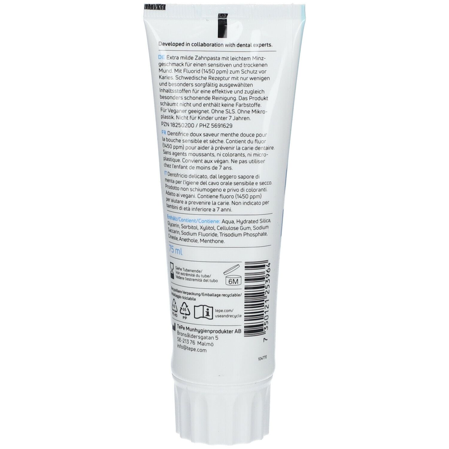 TePe Pure Toothpaste mild peppermint 75 ml - shop-apotheke.at