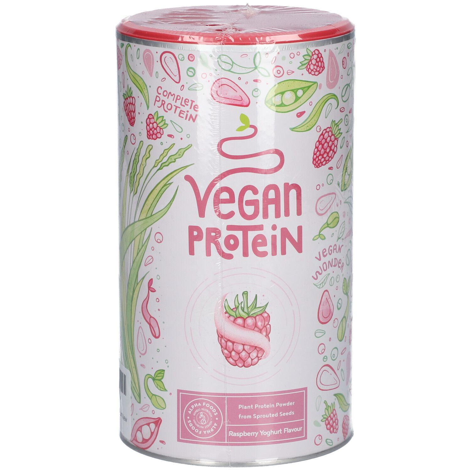 ALPHA FOODS Vegan Protein Himbeer-Joghurt 600 g - shop-apotheke.at