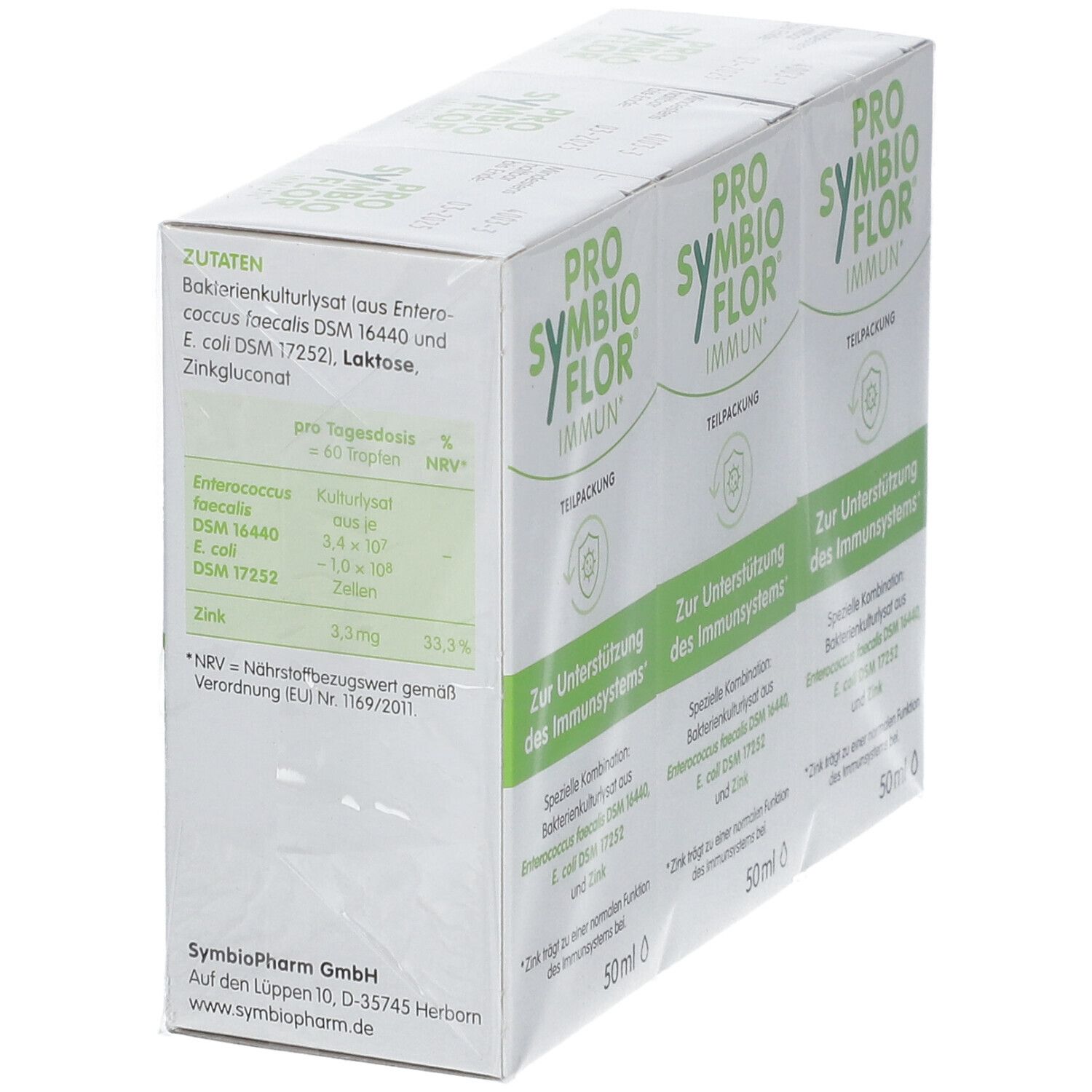 PRO-SYMBIOFLOR® Immun mit Bakterienkulturen & Zink 3x50 ml - Shop Apotheke