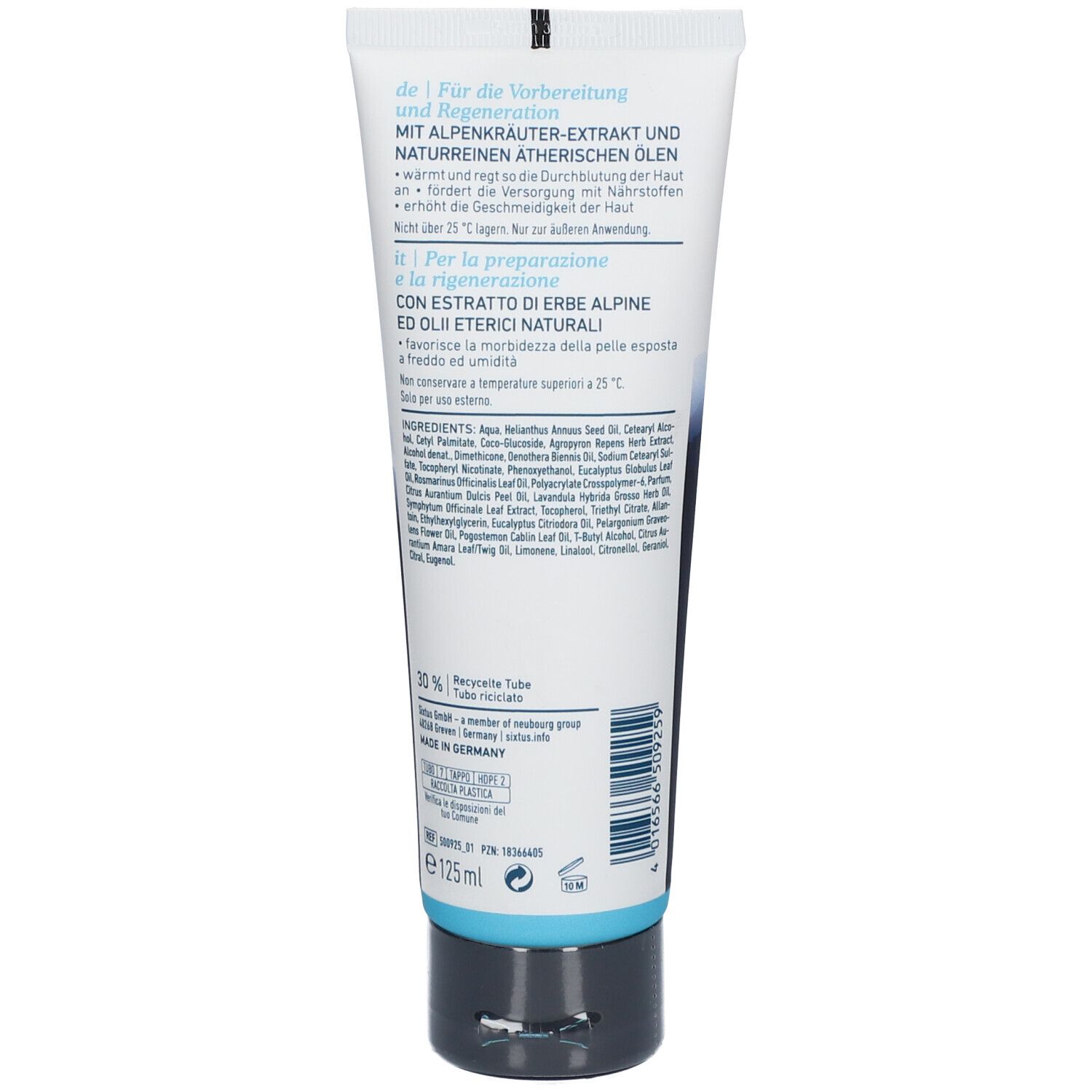 SIXTUS Sport Thermo Balsam 125 ml - Shop Apotheke