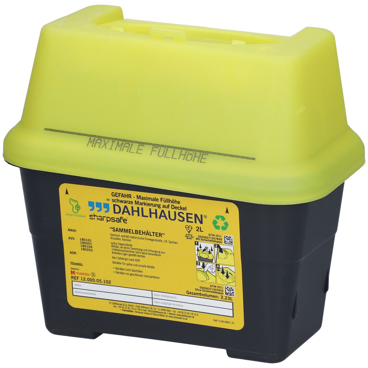 Sharpsafe Abwurfbehälter 2,0 L 1 St - Shop Apotheke