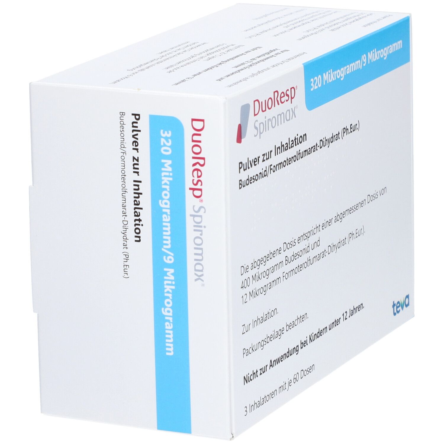 DUORESP Spiromax 320µg/9 µg/Dosis 3x60ED Inh.-Plv. 3 St mit dem E ...