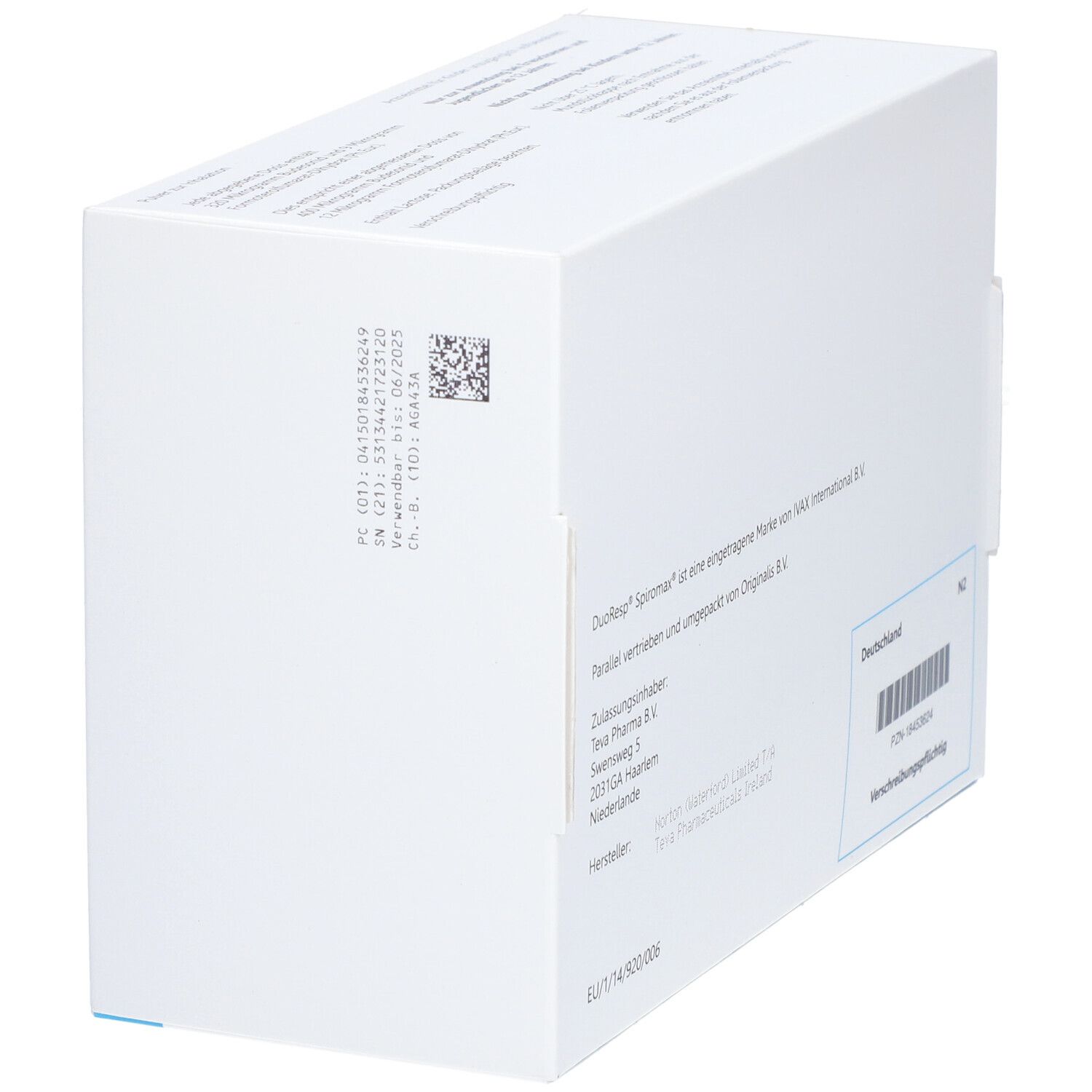 DUORESP Spiromax 320µg/9 µg/Dosis 3x60ED Inh.-Plv. 3 St mit dem E ...