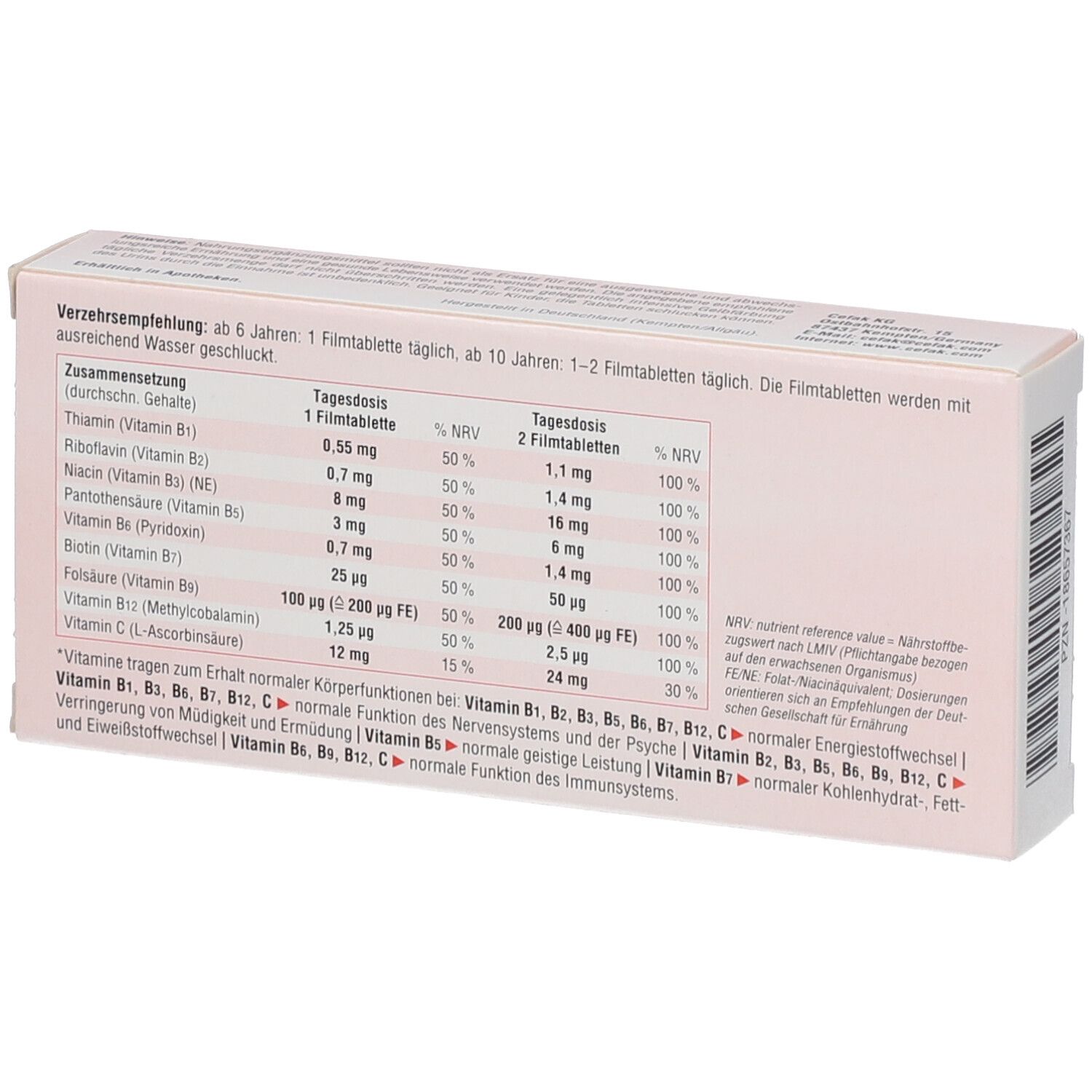Cefavit® B-complete Kids 20 St - Shop Apotheke