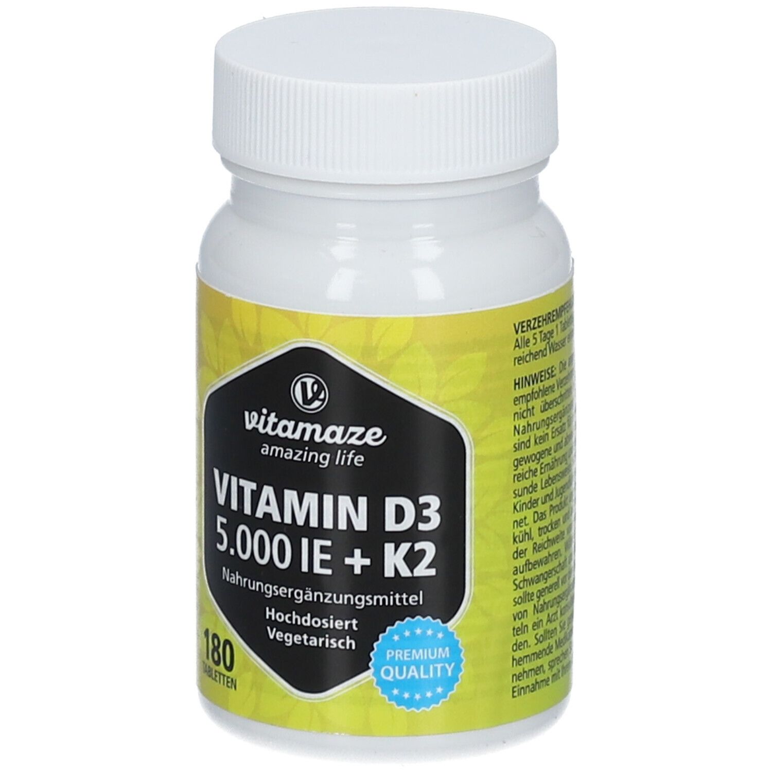 Vitamaze® Vitamin D3 5.000 I.E. + K2 180 St - shop-apotheke.com