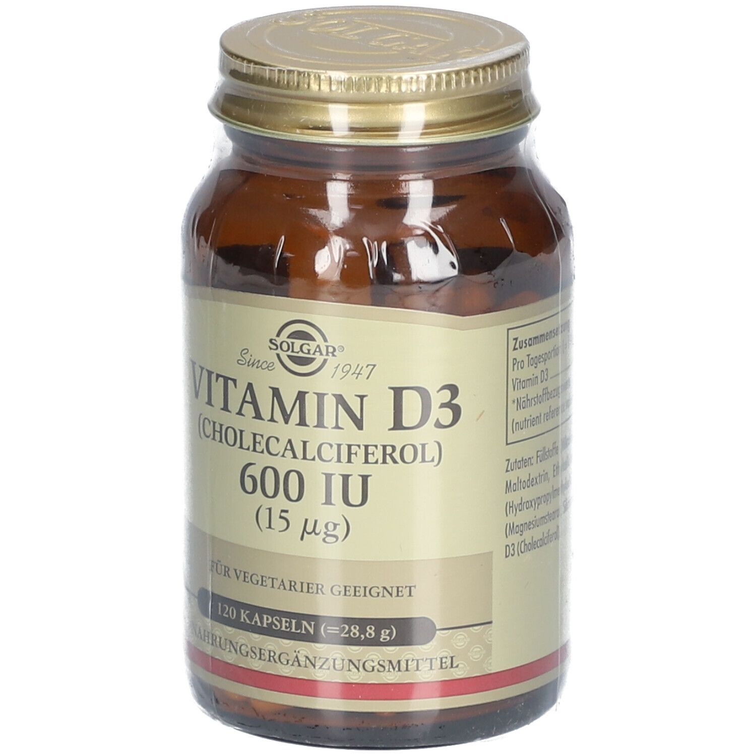 SOLGAR® Vitamin D3 600 IU 120 St - Shop Apotheke