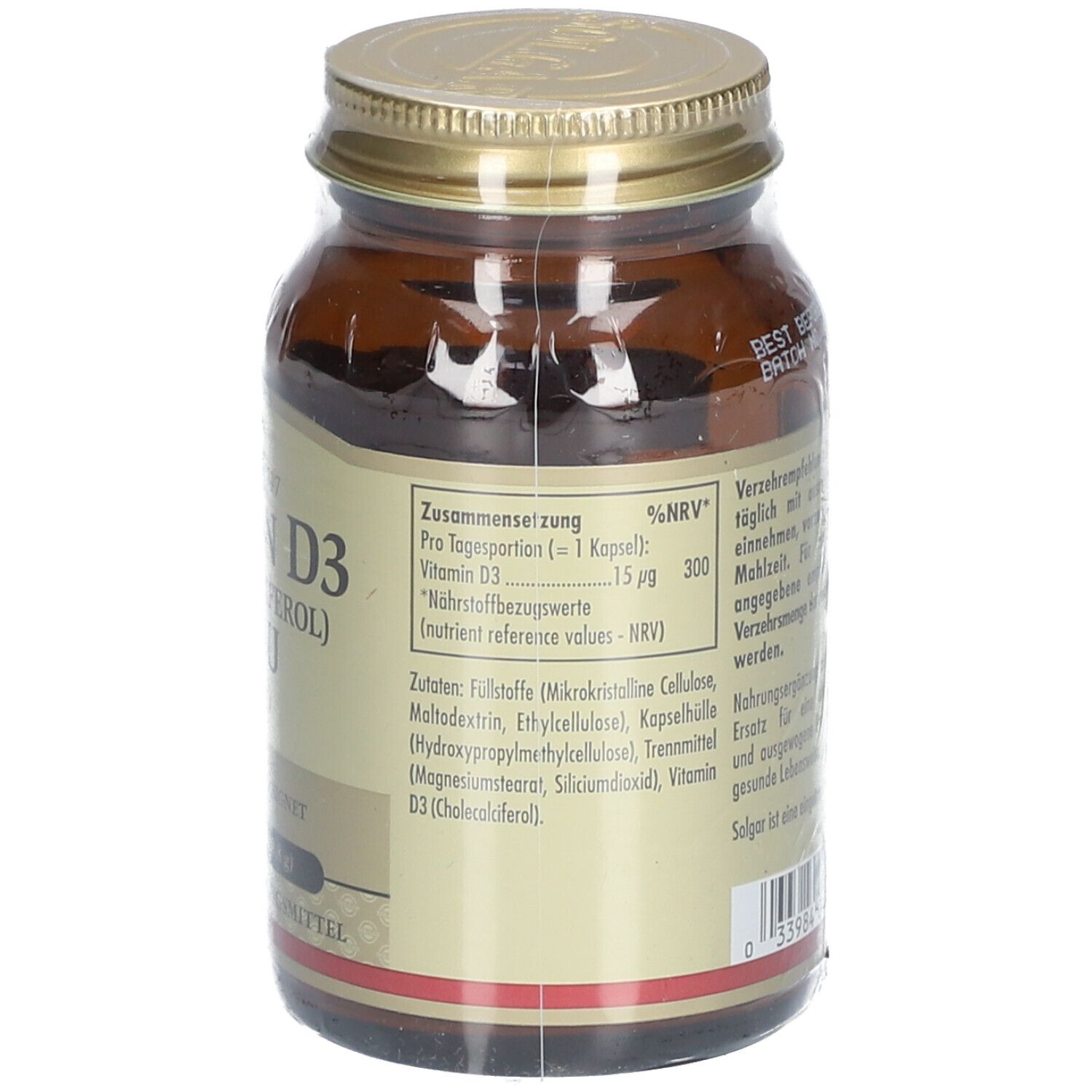 SOLGAR® Vitamin D3 600 IU 120 St - Shop Apotheke