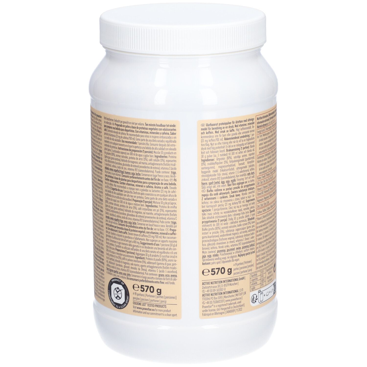 Powerbar® Protein + Vegan Immune Support Pulver Coffee Latte 570 g ...