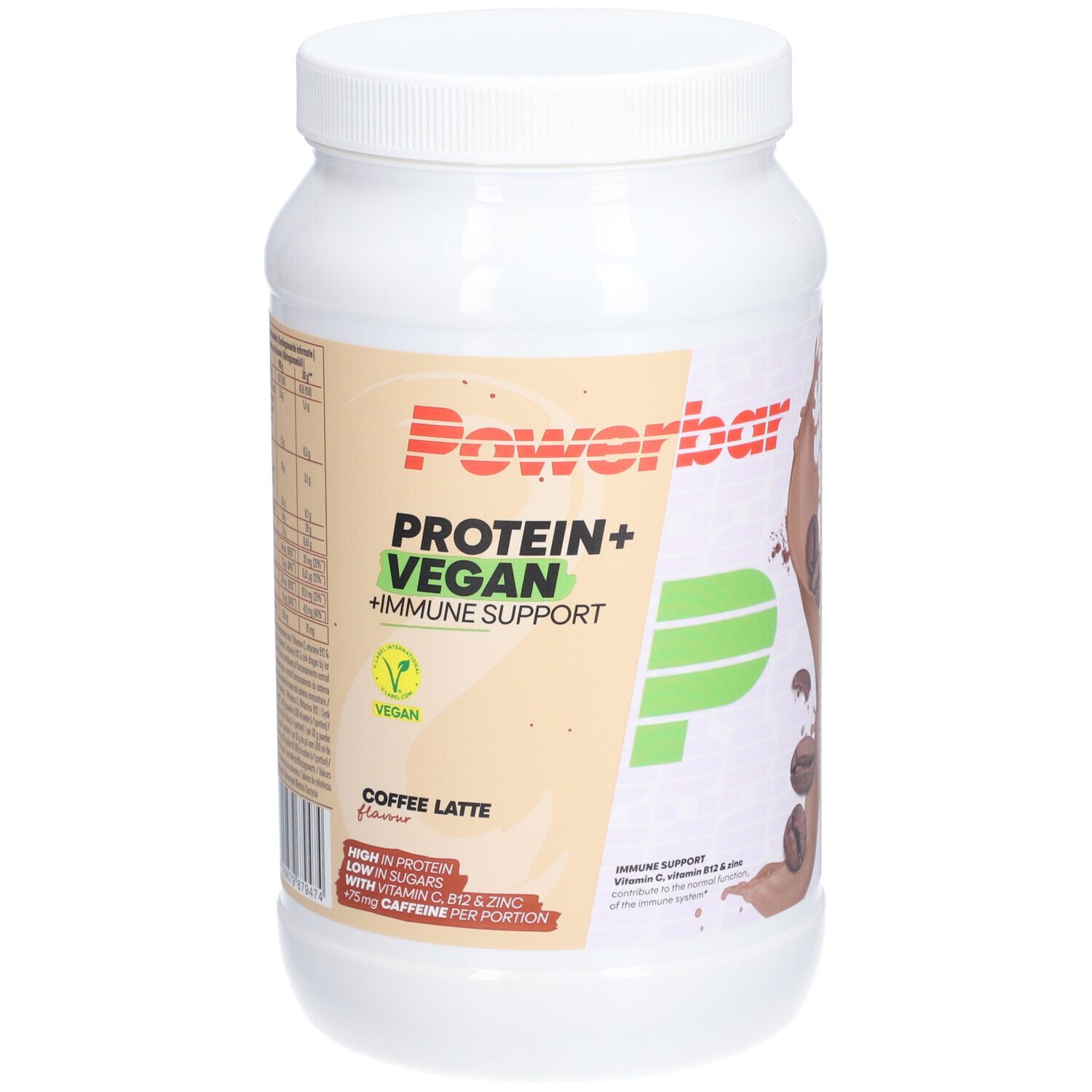 Powerbar® Protein + Vegan Immune Support Pulver Coffee Latte 570 g ...