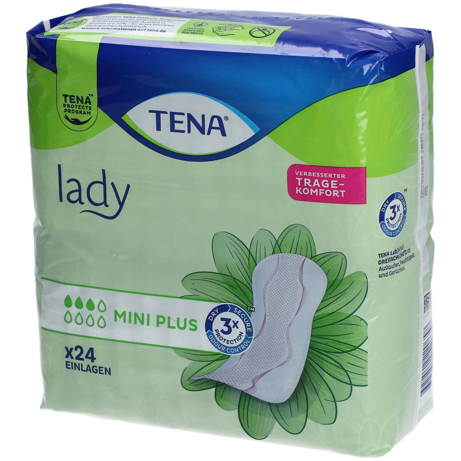 TENA LADY mini plus Inkontinenz Einlagen 24 St - Shop Apotheke