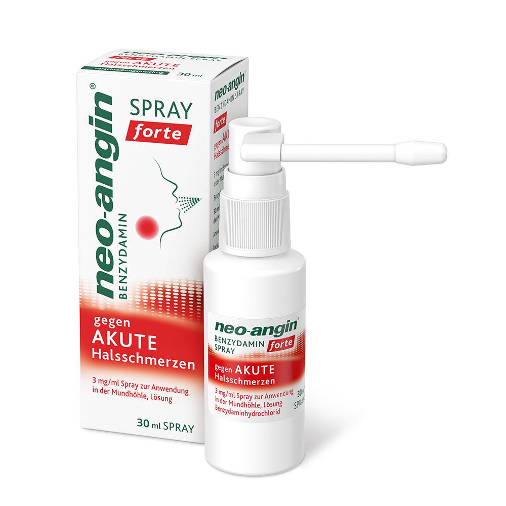 neo-angin® Benzydamin Spray forte gegen akute Halsschmerzen 30 ml mit ...