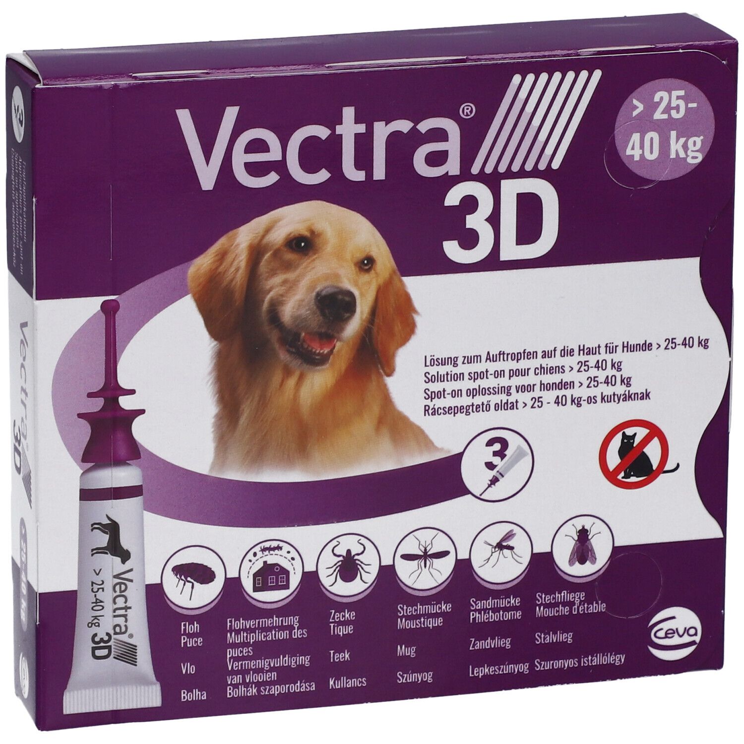 Vectra 3D für Hunde über 25-40 kg 3 St - Shop Apotheke
