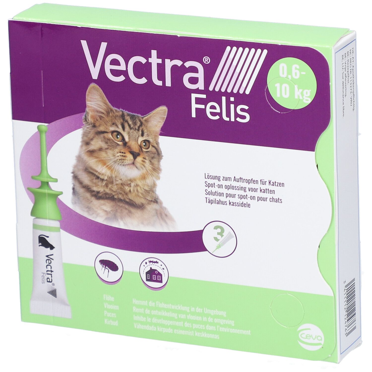 Vectra Felis 423mg/42,3mg für Katzen 3 St - Shop Apotheke