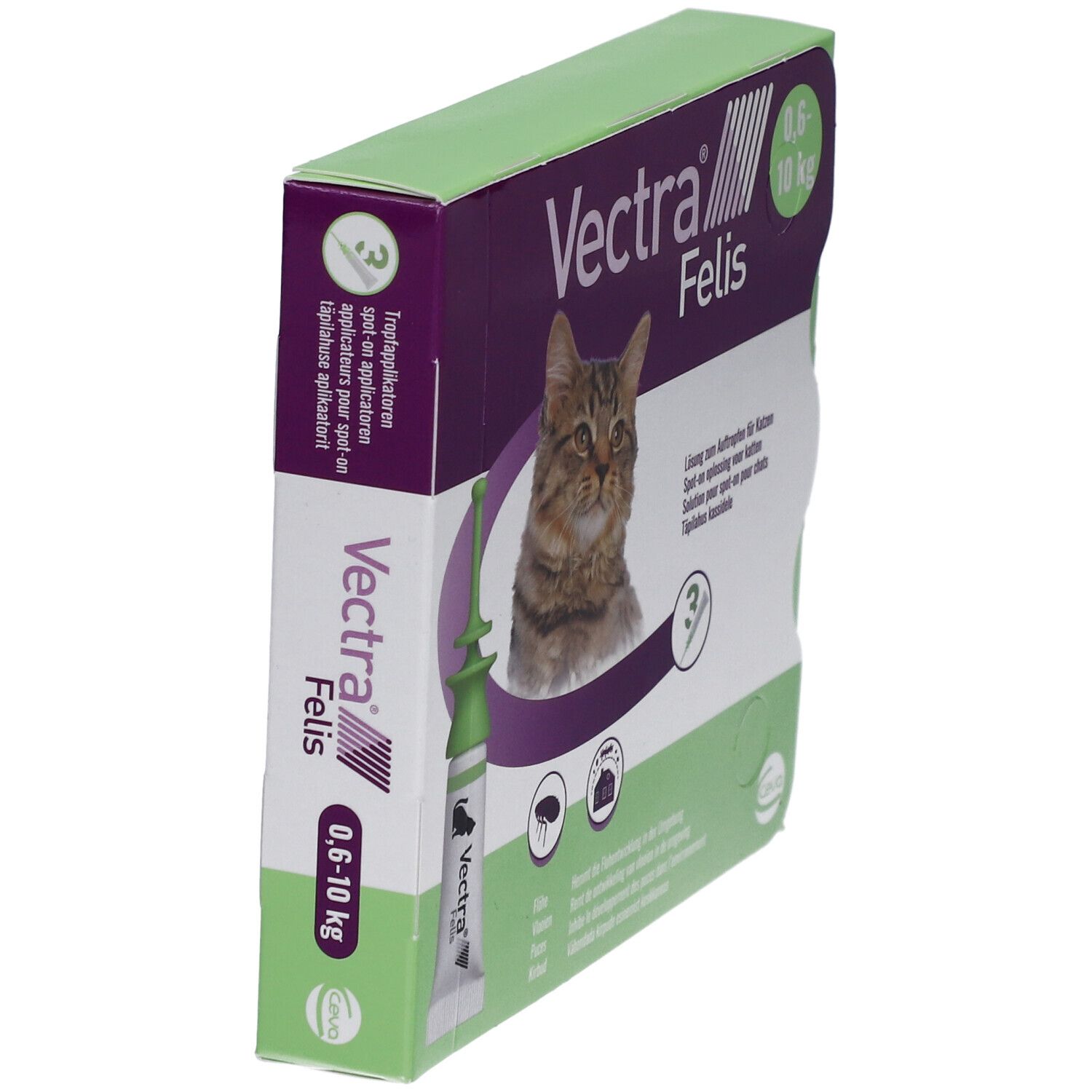 Vectra Felis 423mg/42,3mg für Katzen 3 St - Shop Apotheke