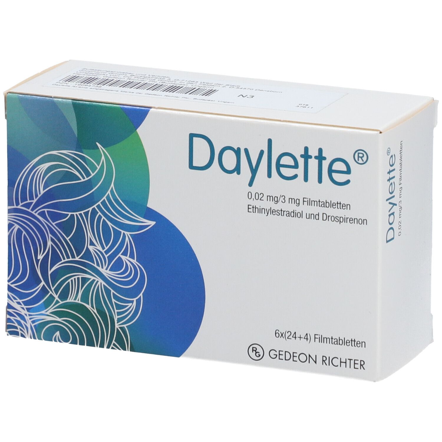 DAYLETTE 0,02 mg/3 mg Filmtabletten 6x28 St mit dem E-Rezept kaufen ...