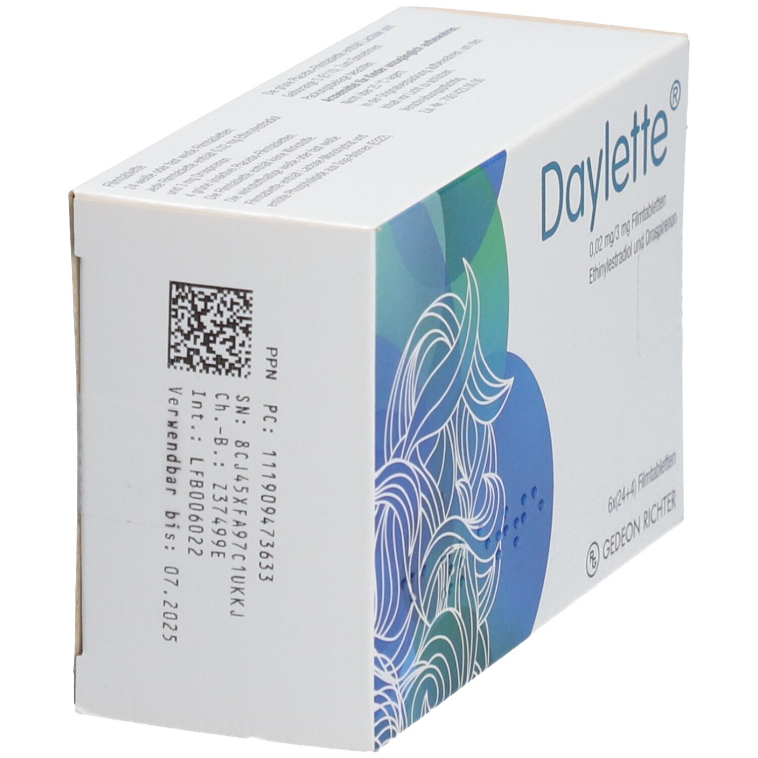 DAYLETTE 0,02 mg/3 mg Filmtabletten 6x28 St mit dem E-Rezept kaufen ...