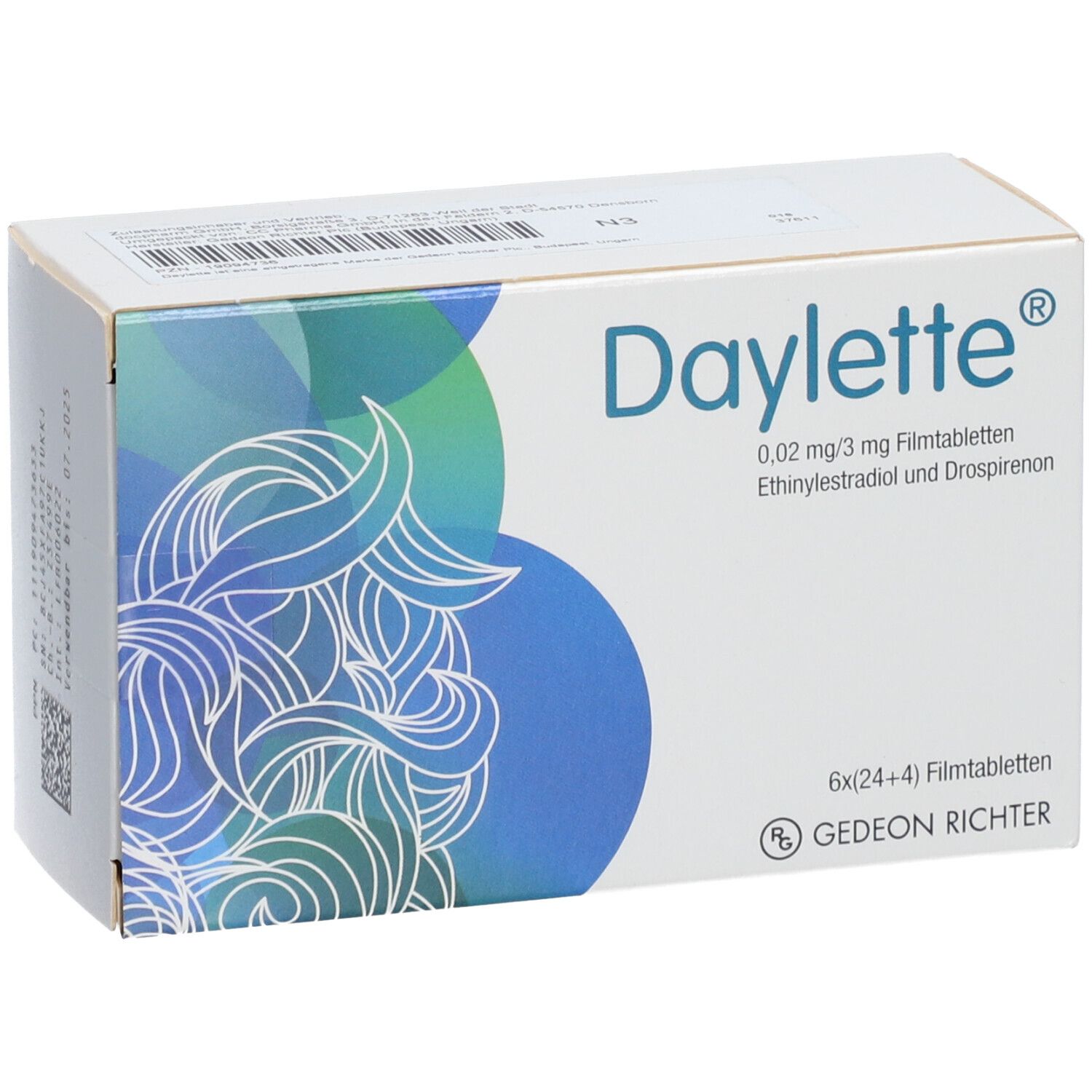 DAYLETTE 0,02 mg/3 mg Filmtabletten 6x28 St mit dem E-Rezept kaufen ...