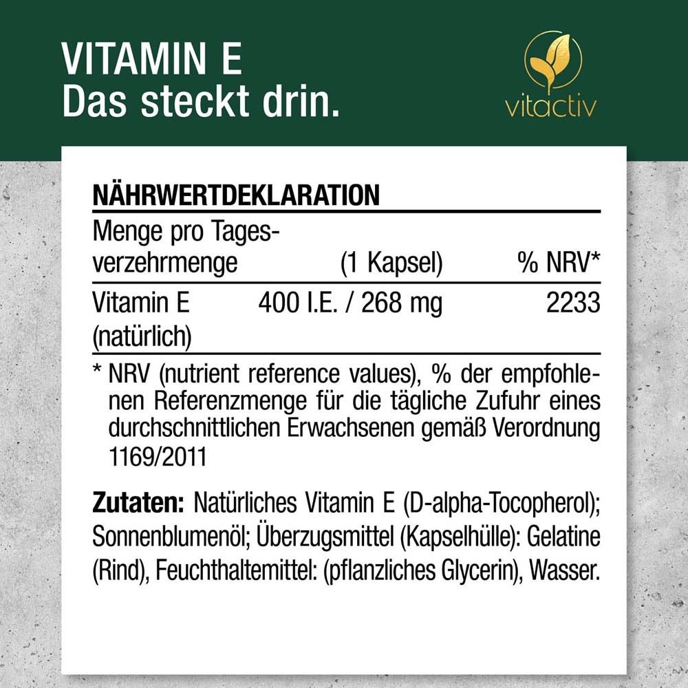 Vitactiv VITAMIN E 400 I.E. 90 St - Shop Apotheke