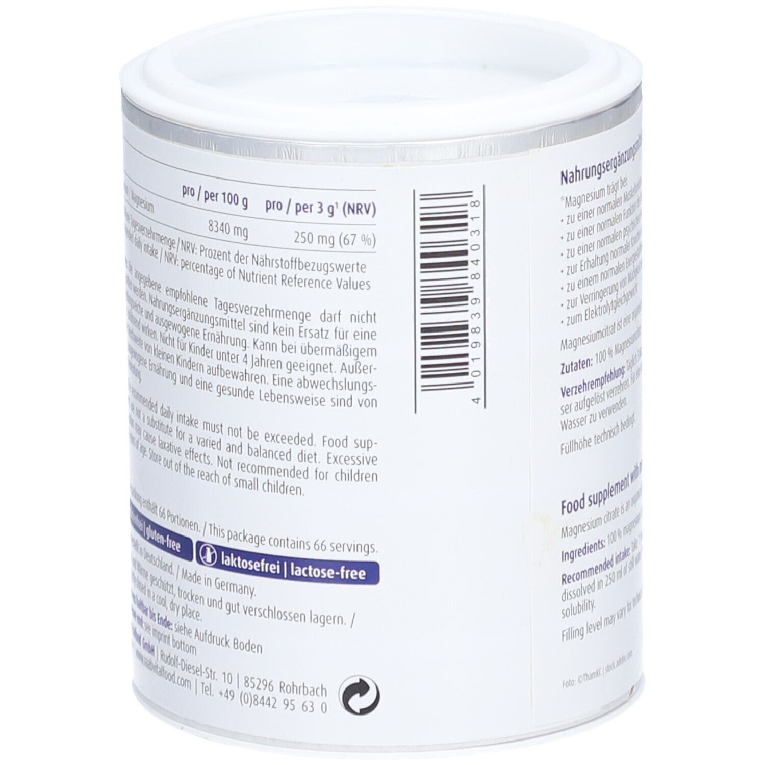 Magnesiumcitrat 200 g - Shop Apotheke