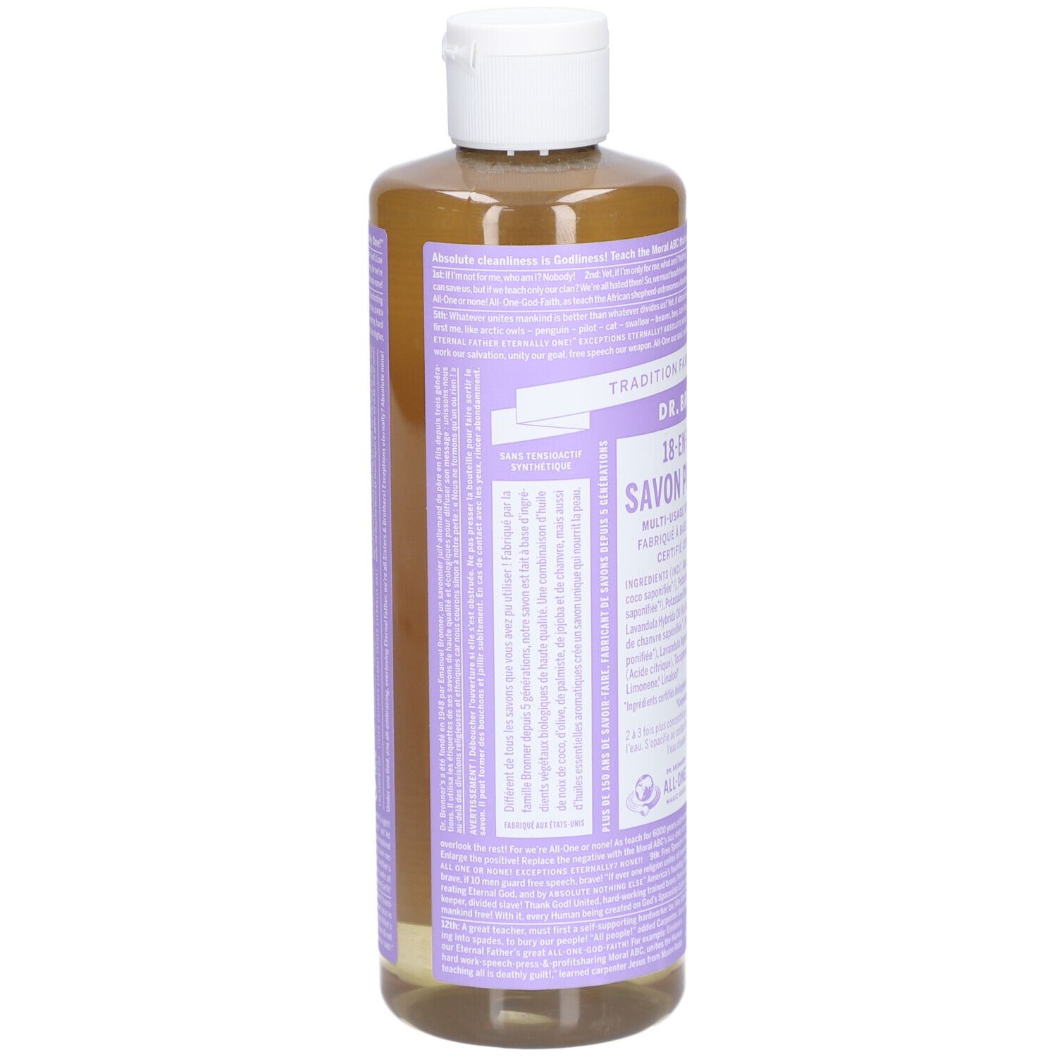 DR BRONNER'S lavendel vloeibare zeep 473 ml - Farmaline
