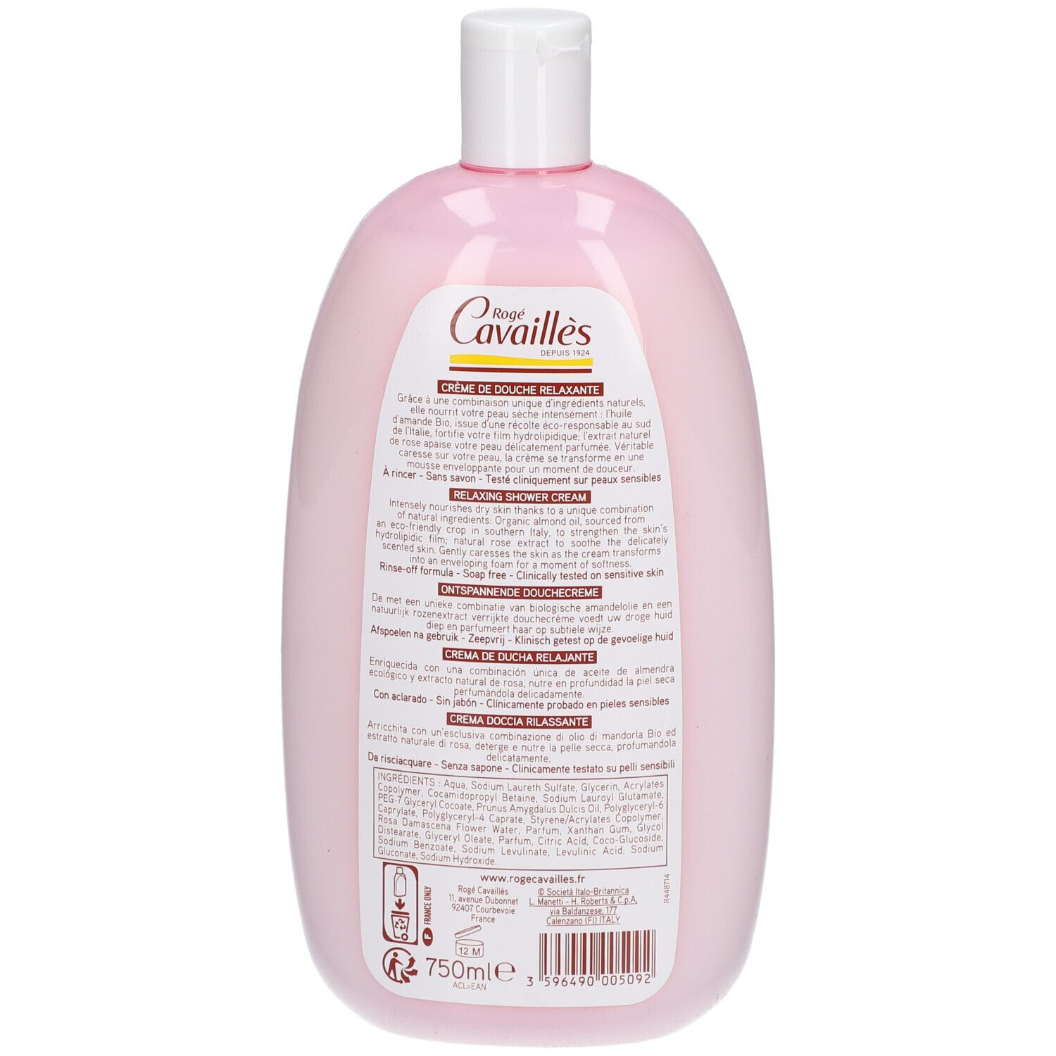 Rogé Cavailles Duschcreme Mandel & Rose 750 ml - shop-apotheke.at