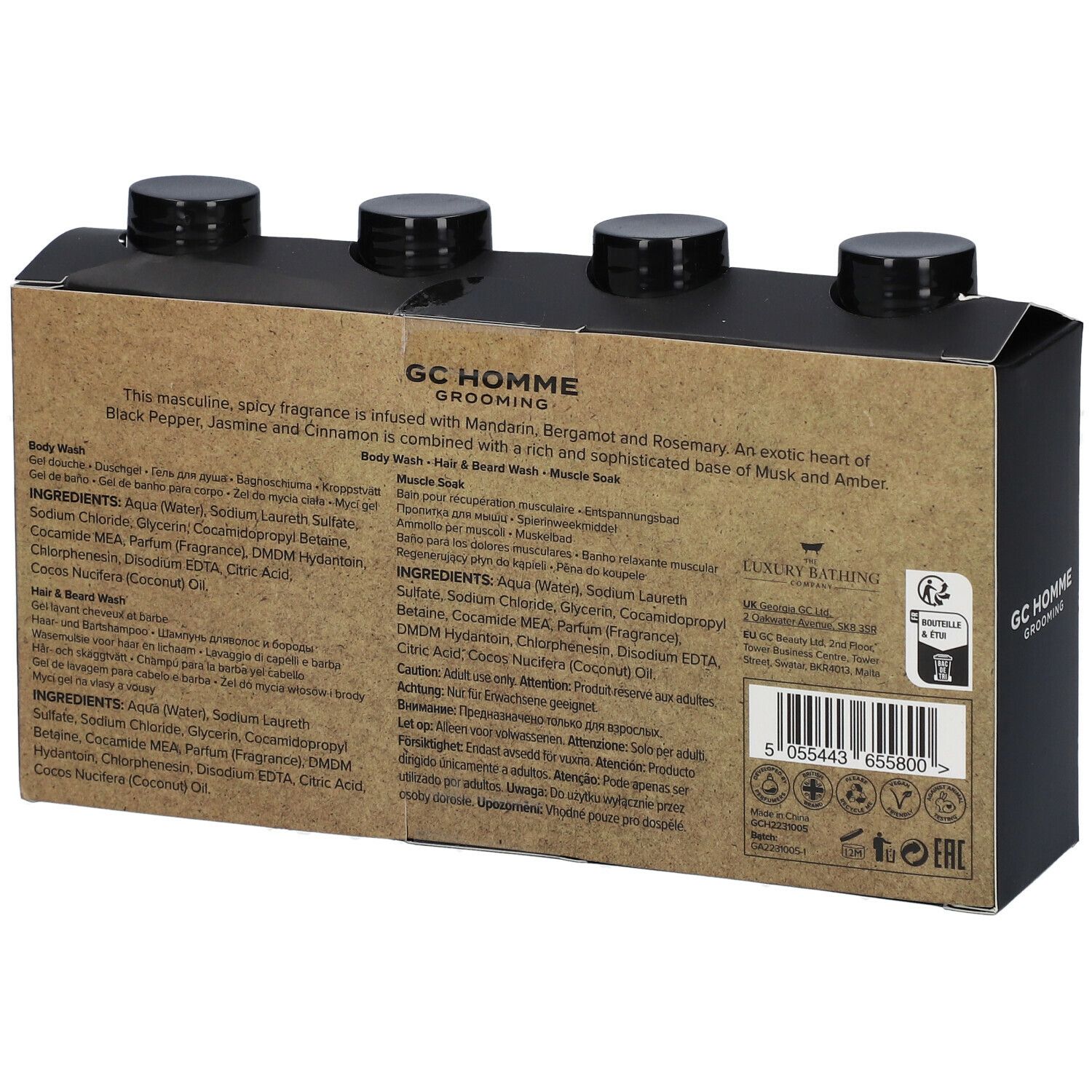 The Luxury Bathing Company Coffret GC HOMME Bathing Line Up - Poivre ...