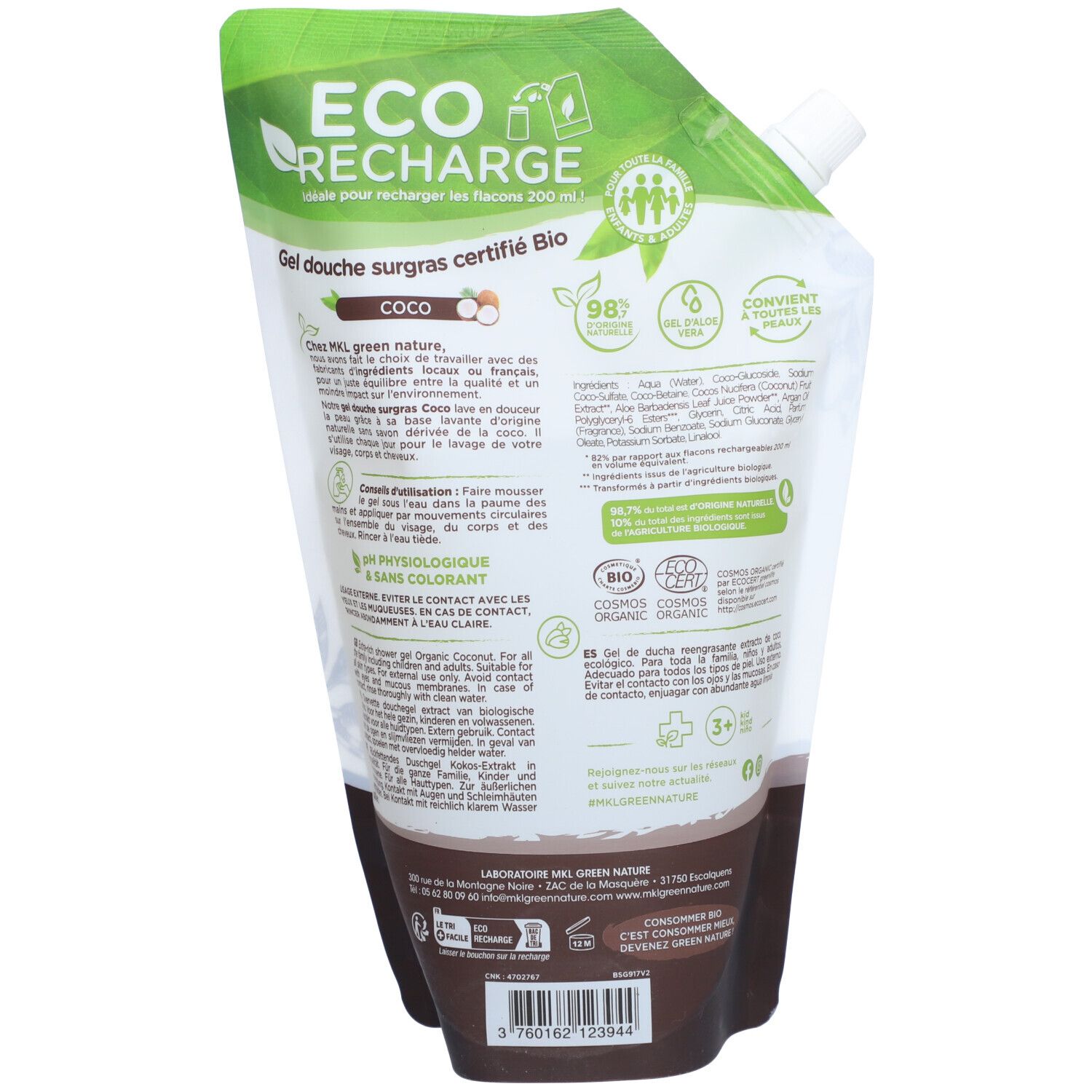 MKL Green Nature Bio-Duschgel Kokosnuss 900 ml - Shop Apotheke