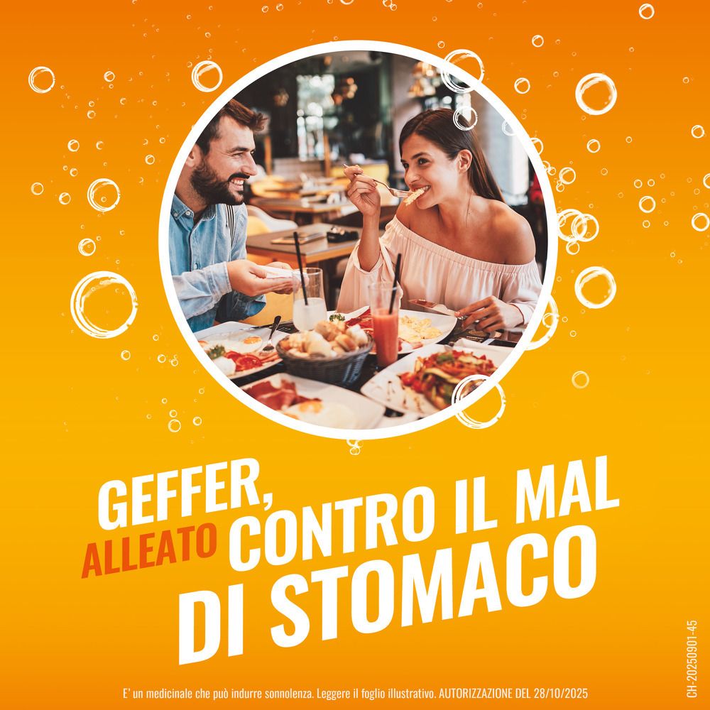 Geffer Antiacido contro Bruciore di Stomaco Nausea e Gonfiore Bustine ...