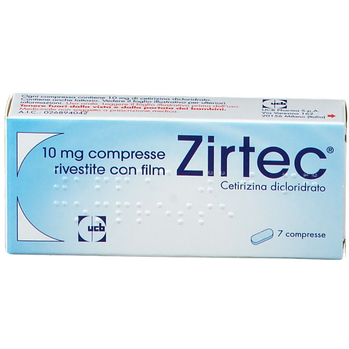 Zirtec® 10 mg Compresse Rivestite 7 pz | Redcare